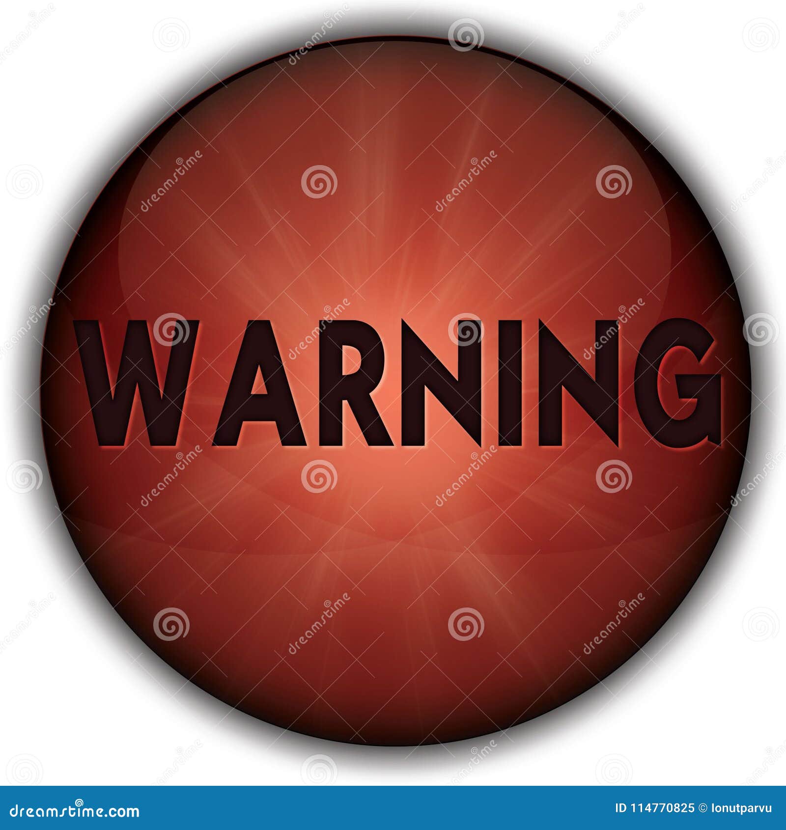 Distintivo D'AVVERTIMENTO Del Bottone Rosso Illustrazione di Stock ...