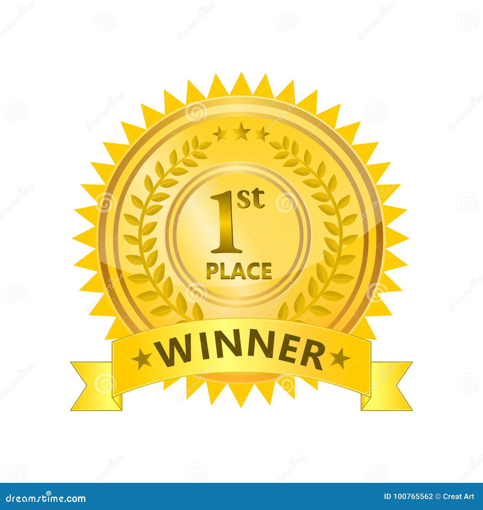 Distintivo del vincitore illustrazione vettoriale. Illustrazione di ...