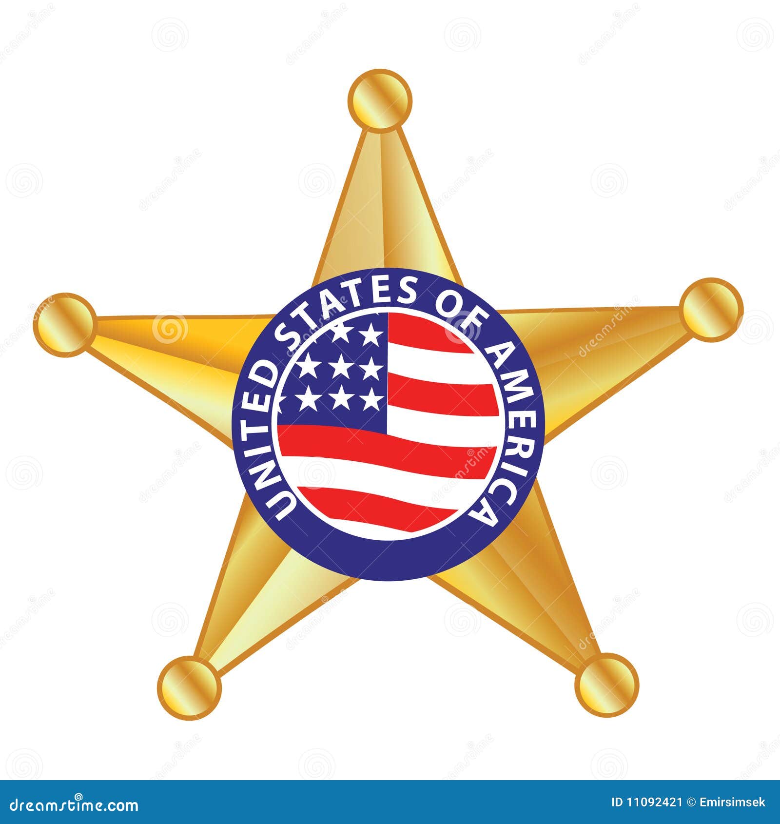 Distintivo dello sceriffo illustrazione vettoriale. Illustrazione di ...