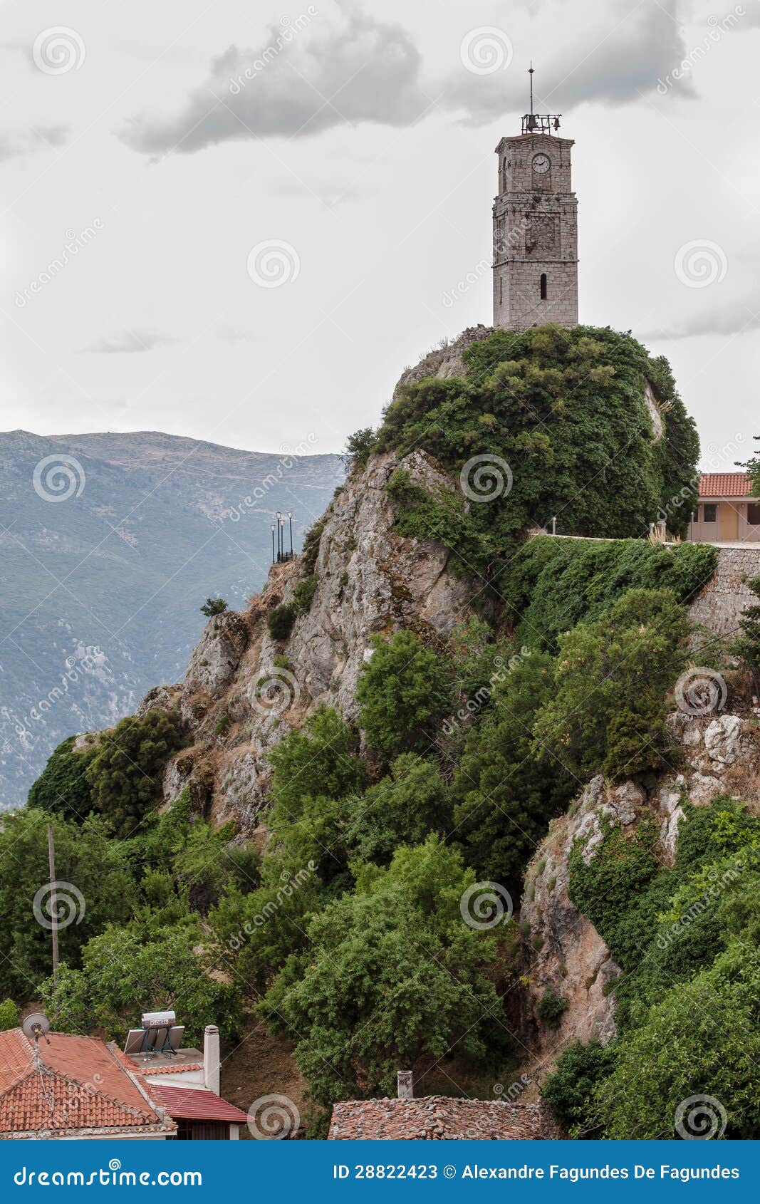 Distomo Church Greece stock image. Image of tree, europe - 28822423