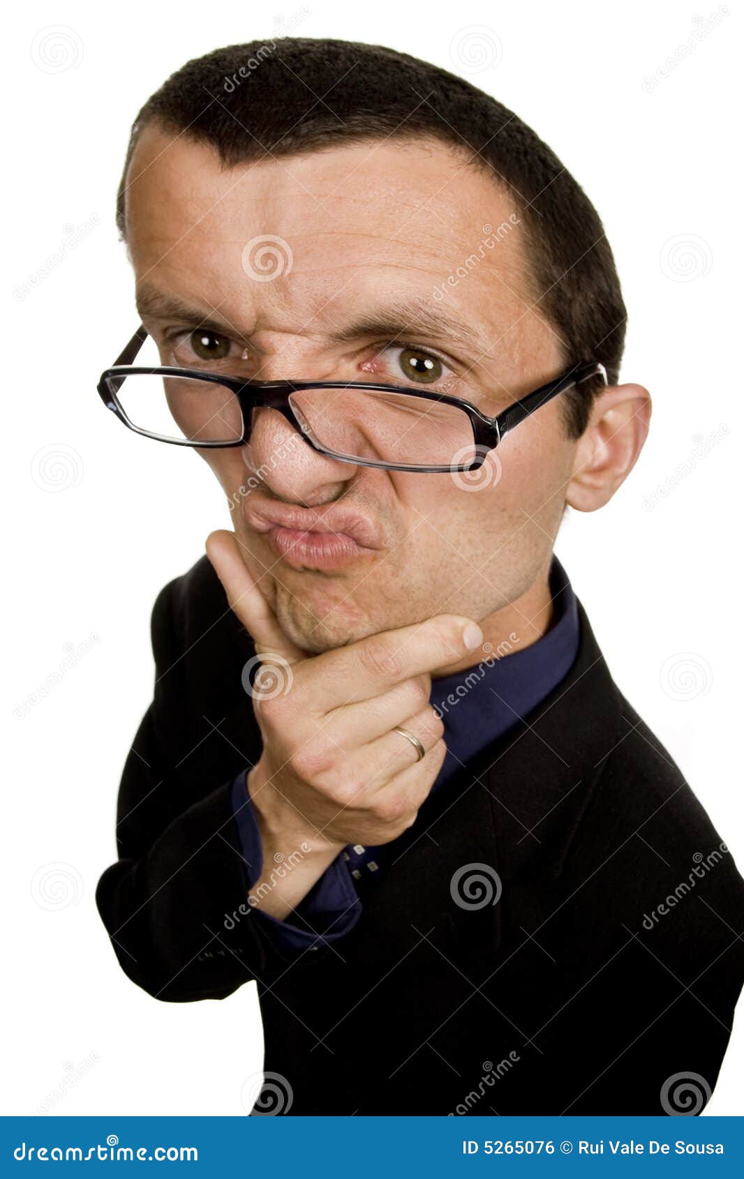 Distorted stock photo. Image of businessman, looking, blue - 5265076