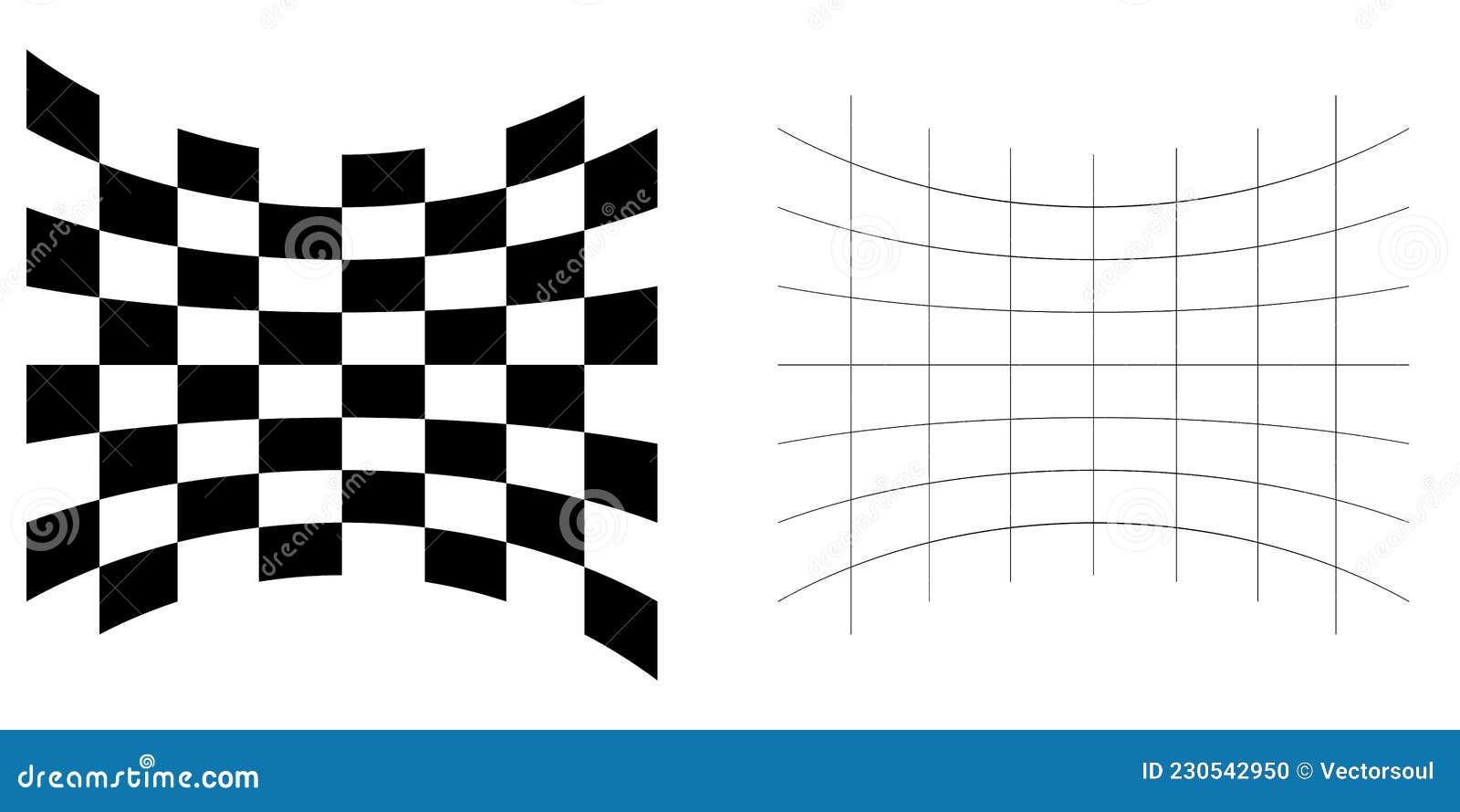 Distorted Abstract Geometric Shape Elements. Deformation, Distortion ...