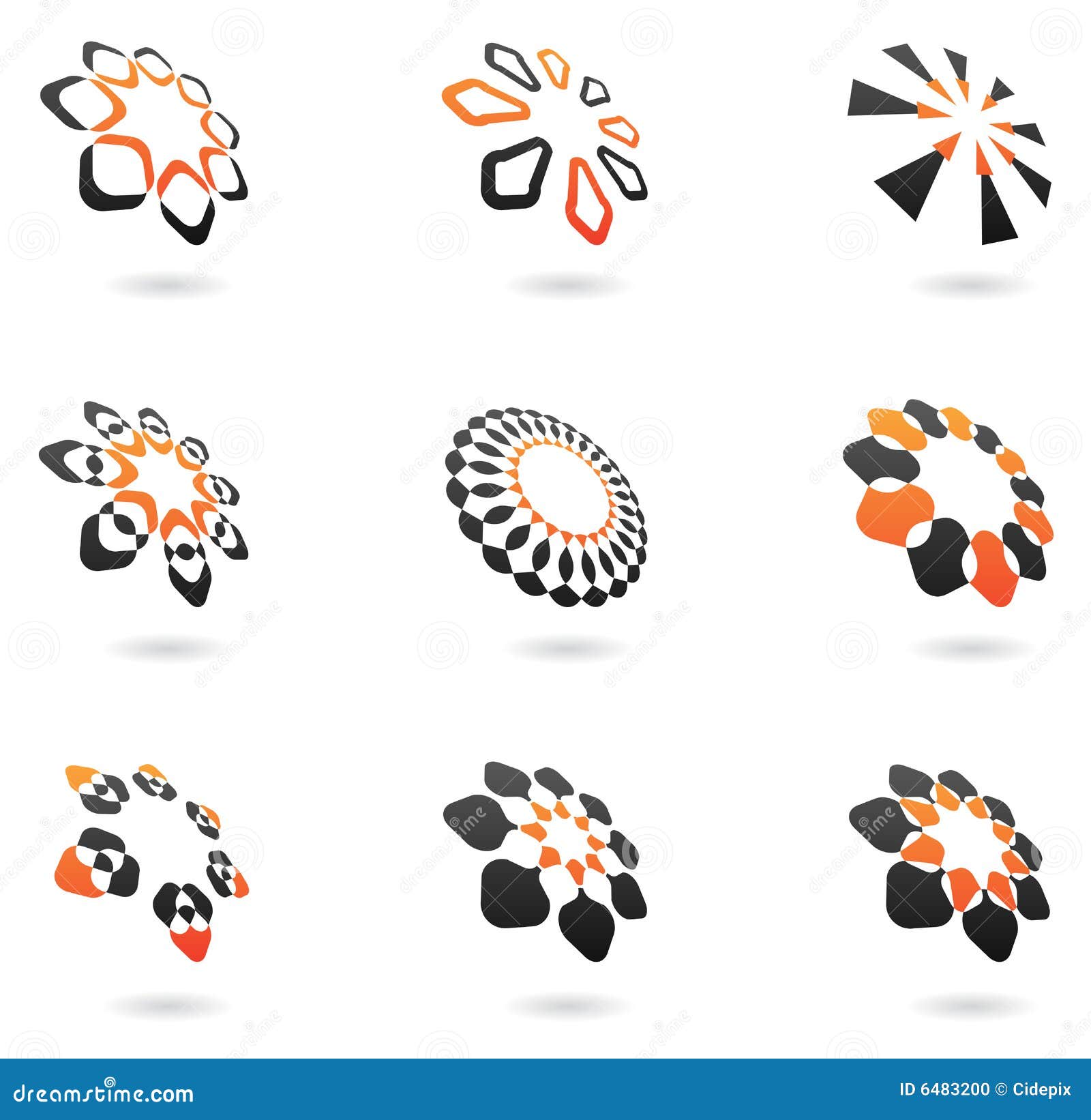 Distorted abstract icons stock vector. Illustration of geometrical ...