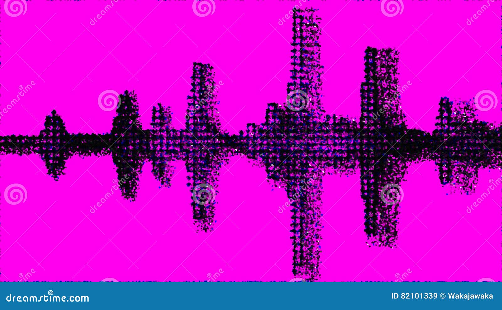 Distorted Audio Waveform Range Stock Illustration - Illustration of ...
