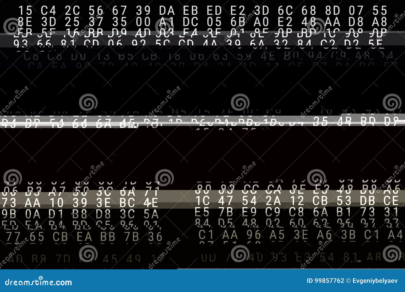 Glitch Hex Code. Bad Signal. Distorted Source Code. Vector Illustration ...
