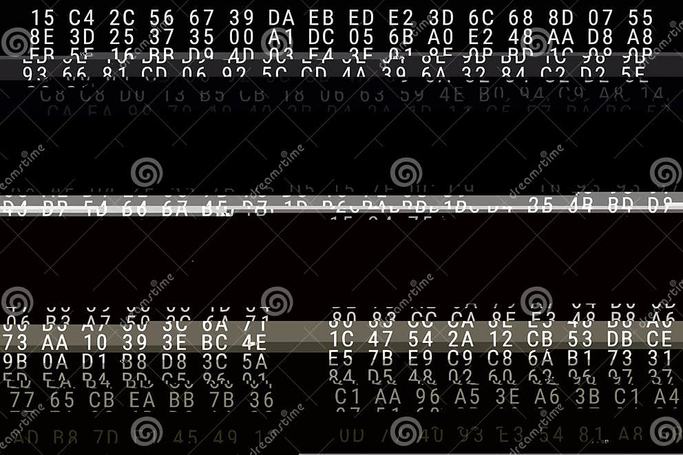 Glitch Hex Code. Bad Signal. Distorted Source Code. Vector Illustration ...