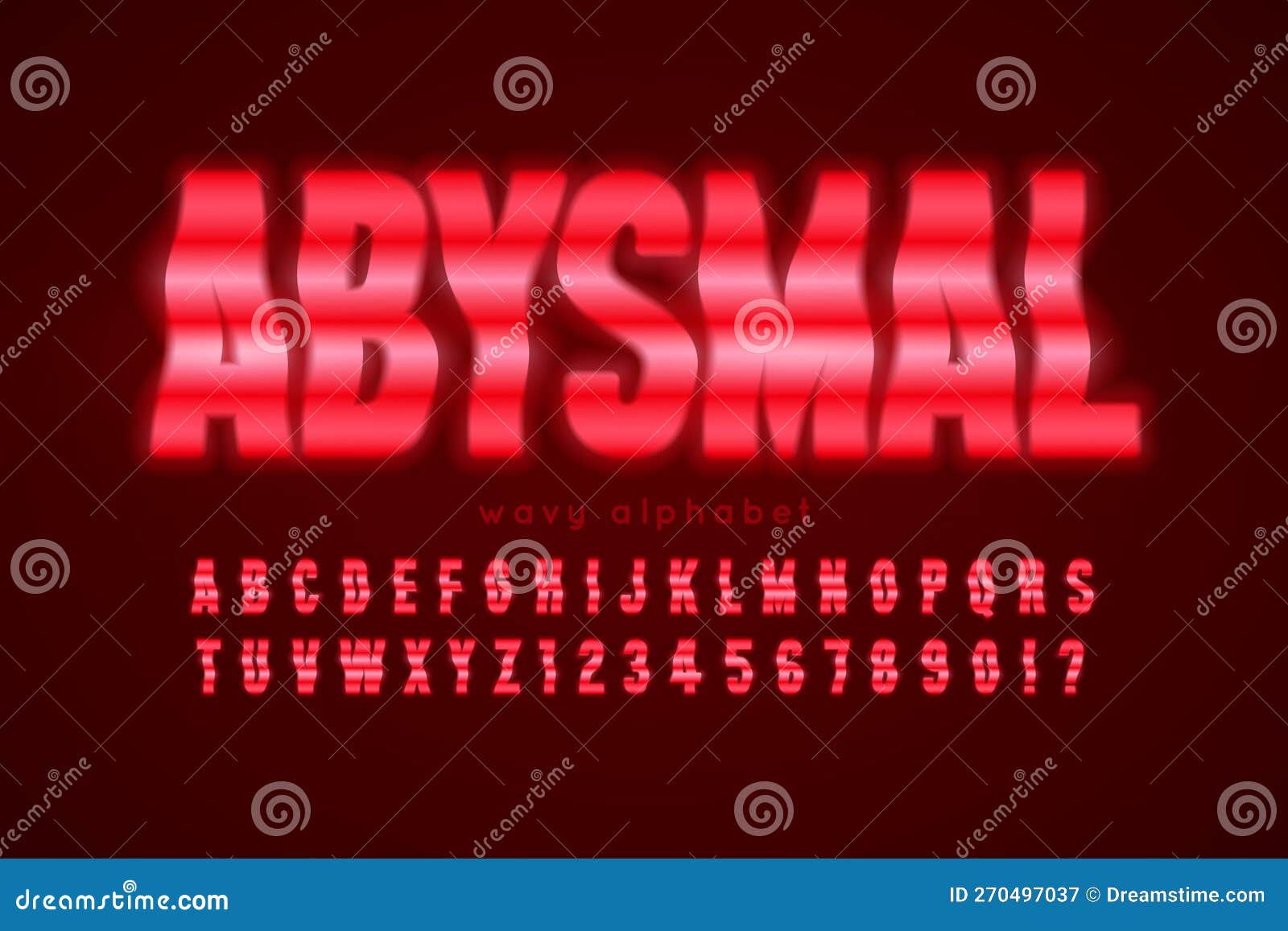 Distorted Characters Design, Wavy Distorted Original Type. Cartoon ...