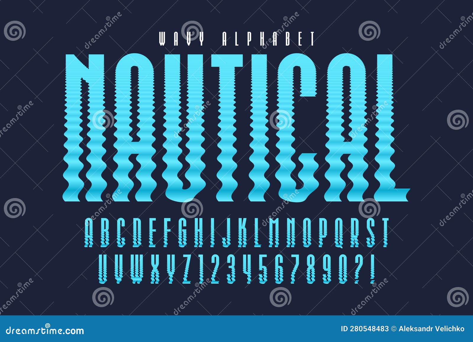 Distorted Characters Design, Wavy Distorted Original Type. Cartoon ...