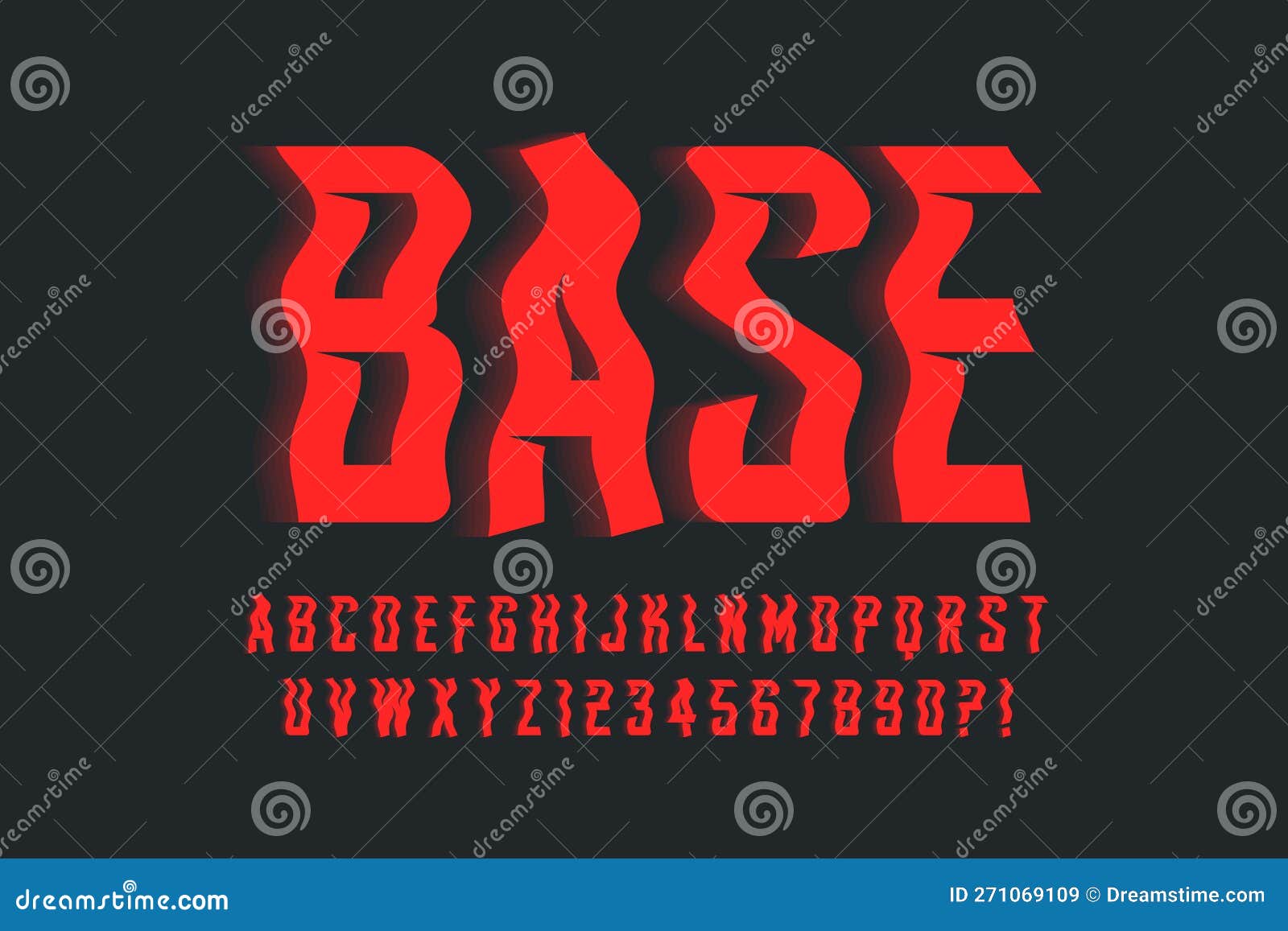 Distorted Characters Design, Wavy Distorted Original Type. Stock Vector ...