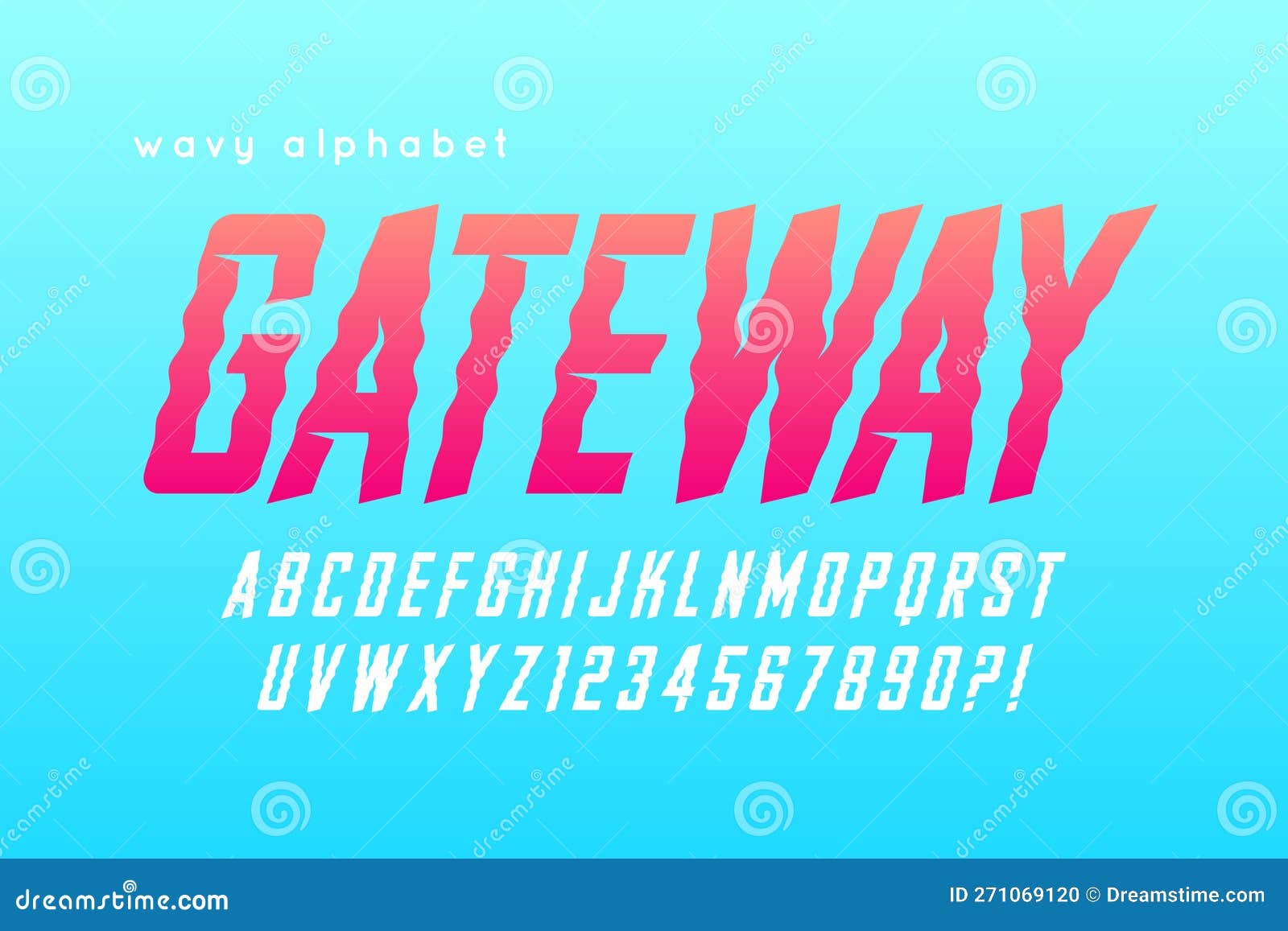 Distorted Characters Design, Wavy Distorted Original Type. Stock Vector ...