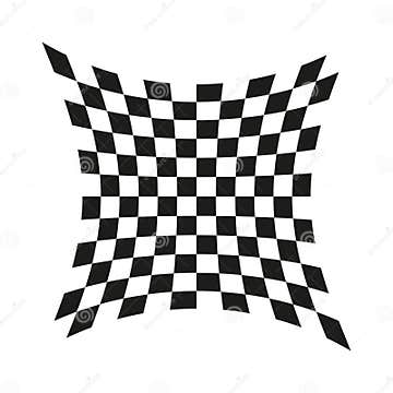 Distorted Checkerboard Pattern. Warped Square Grid. Wavy Chessboard ...
