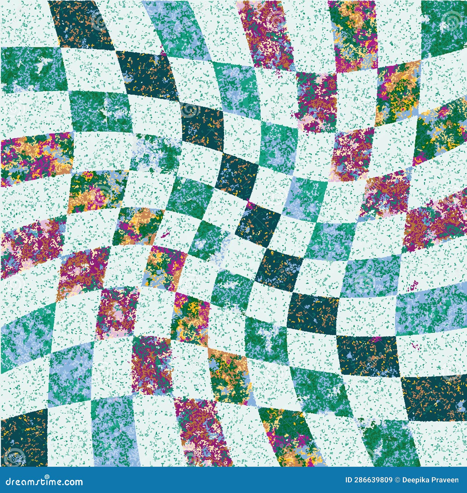 Distorted Chess Board Textile Seamless Pattern Stock Vector ...