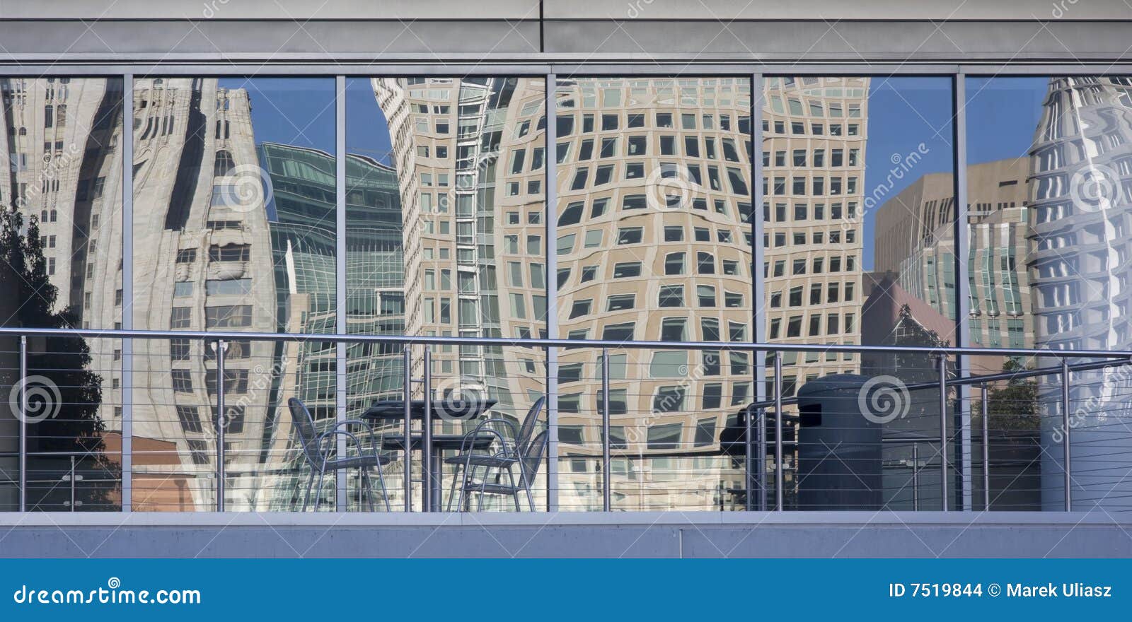 Distorted Cityscape of San Francisco Stock Photo - Image of yerba ...