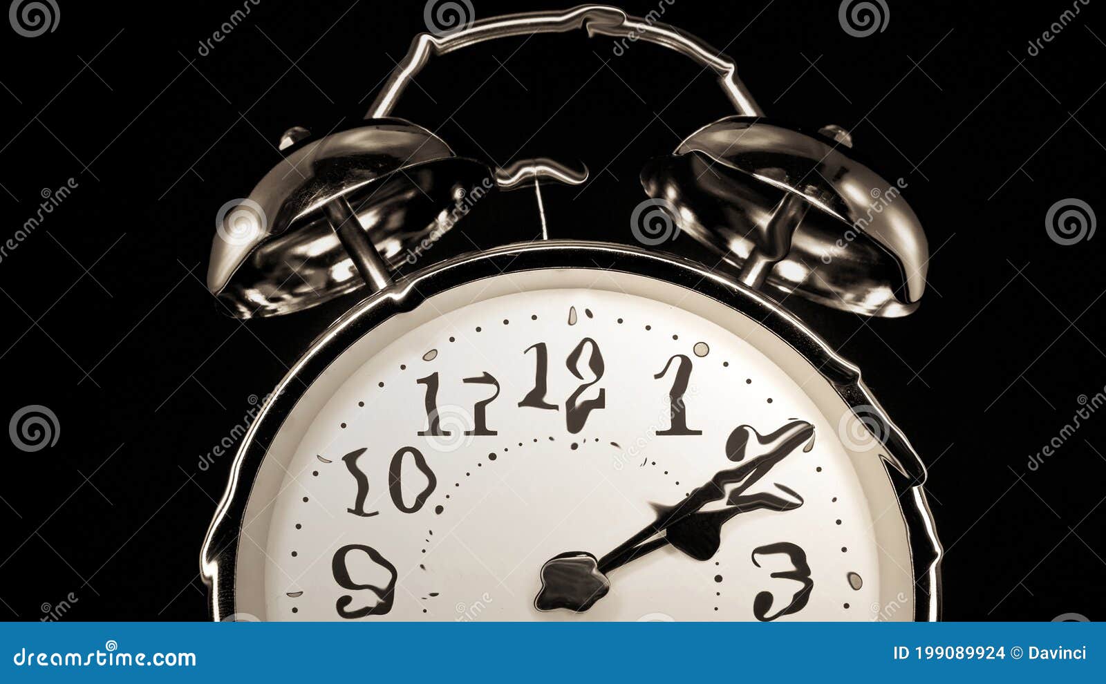 Distorted clock face stock photo. Image of dream, abstract - 199089924