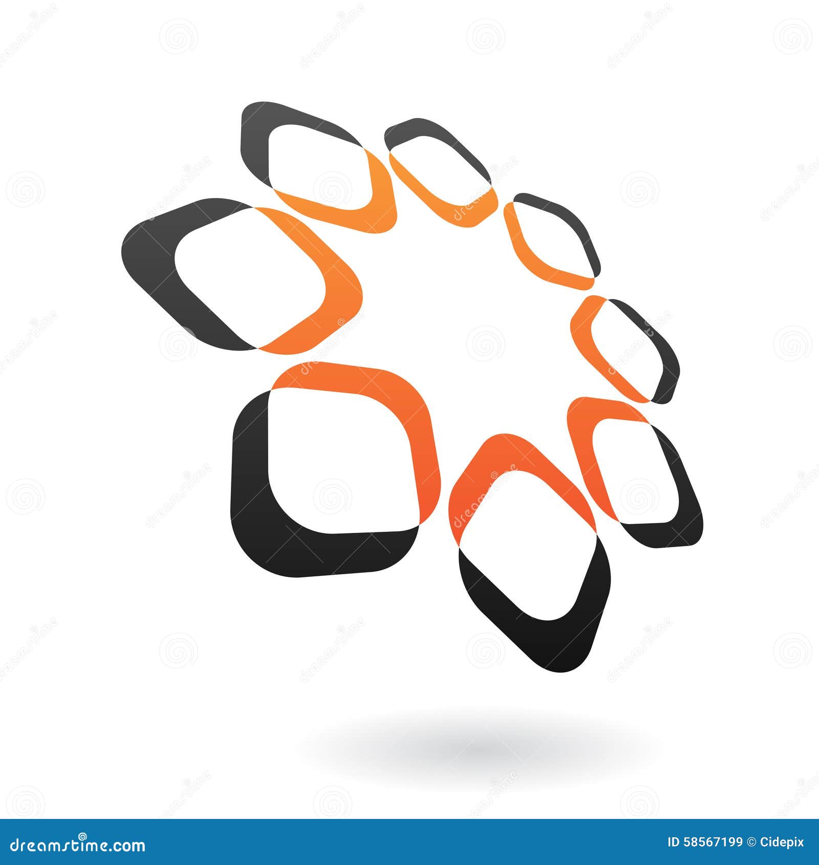 Distorted Colorful Abstract Icon Stock Vector - Illustration of logos ...
