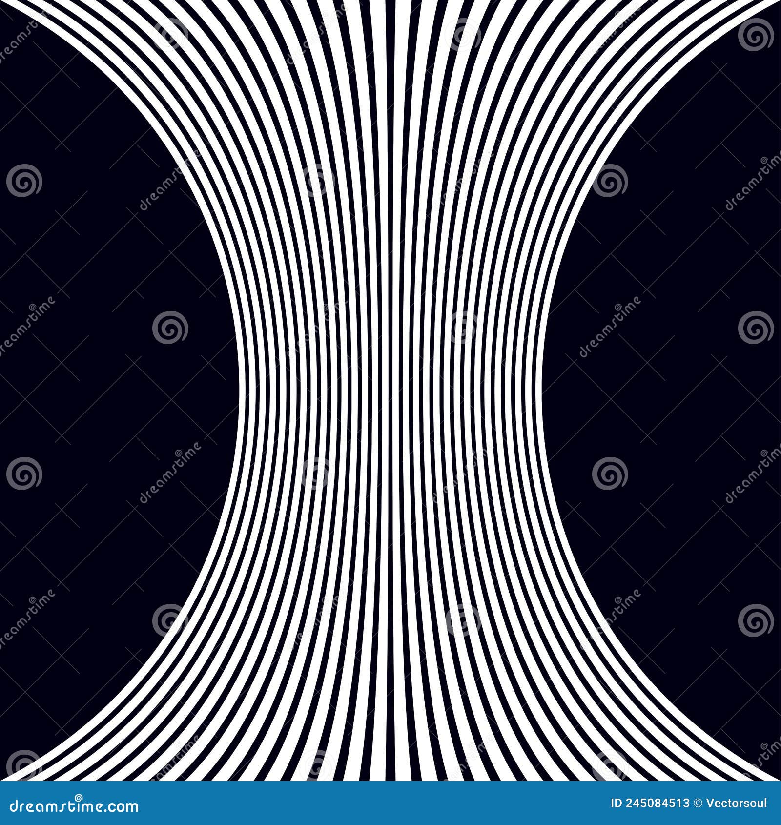 Distorted, Deformed Lines and Stripes Vector Element Stock Vector ...