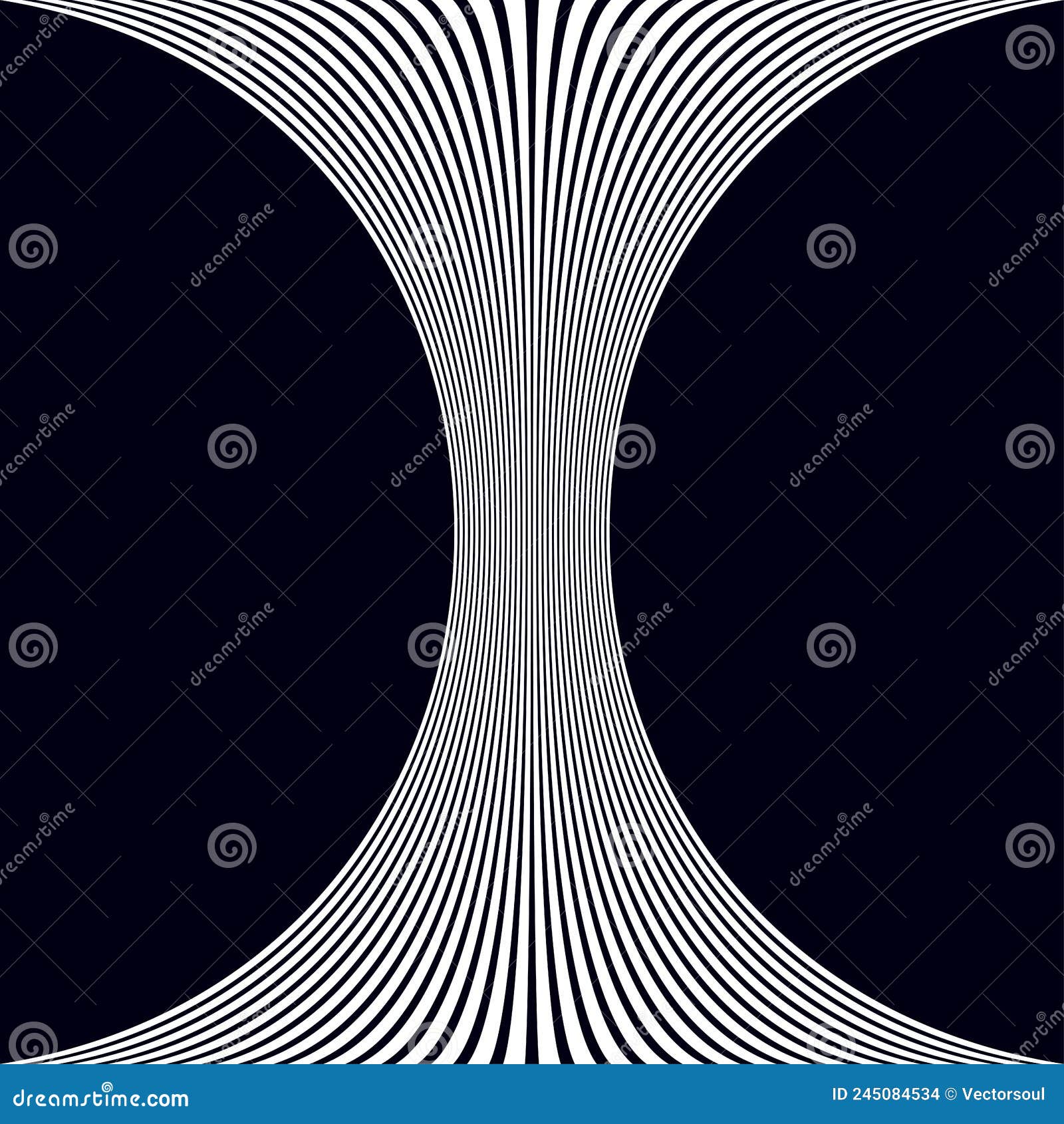 Distorted, Deformed Lines and Stripes Vector Element Stock Vector ...