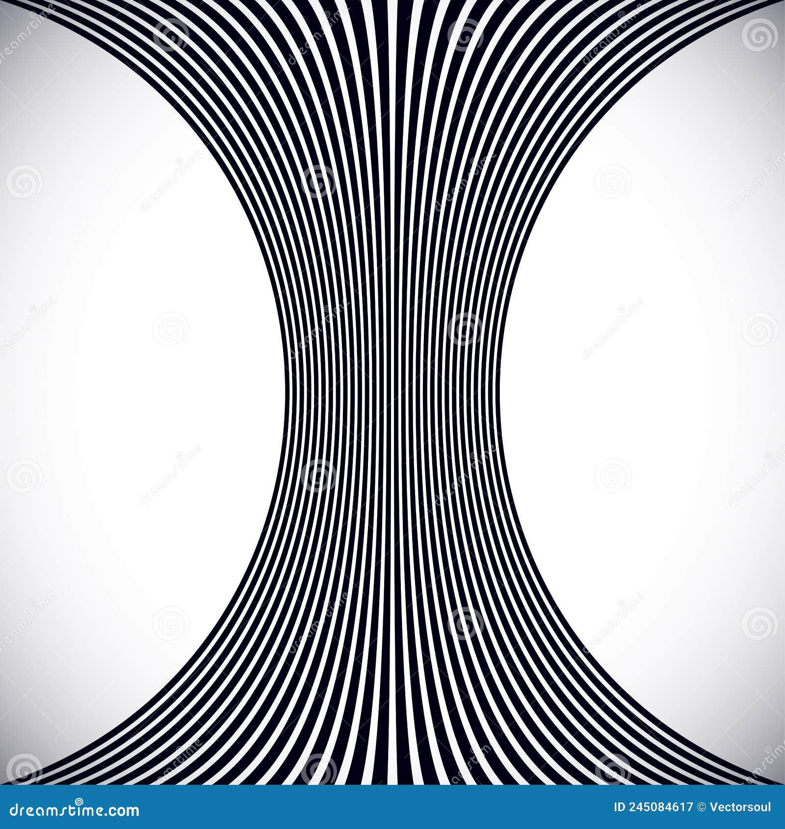 Distorted, Deformed Lines and Stripes Vector Element Stock Vector ...