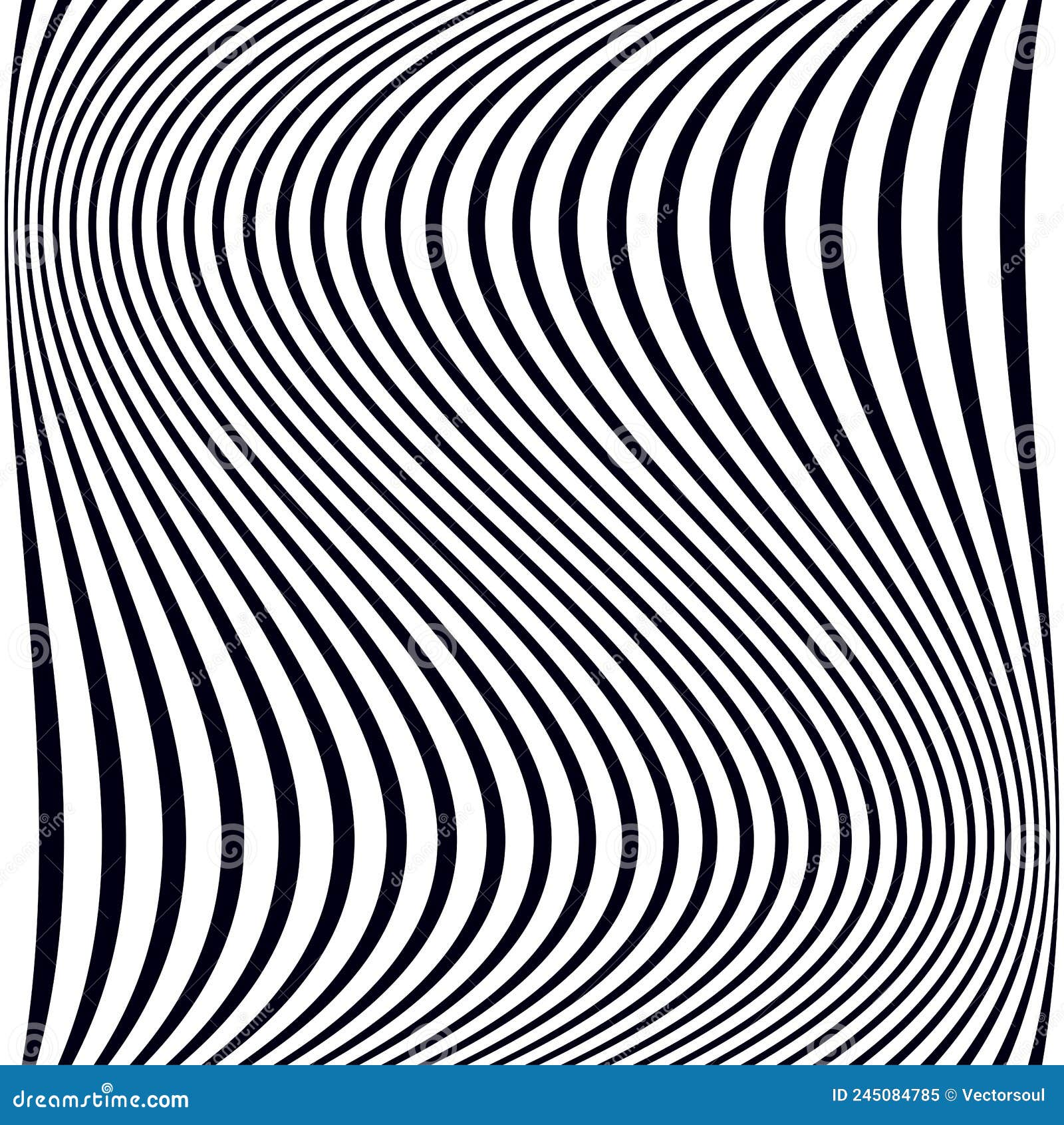 Distorted, Deformed Lines and Stripes Vector Element Stock Vector ...