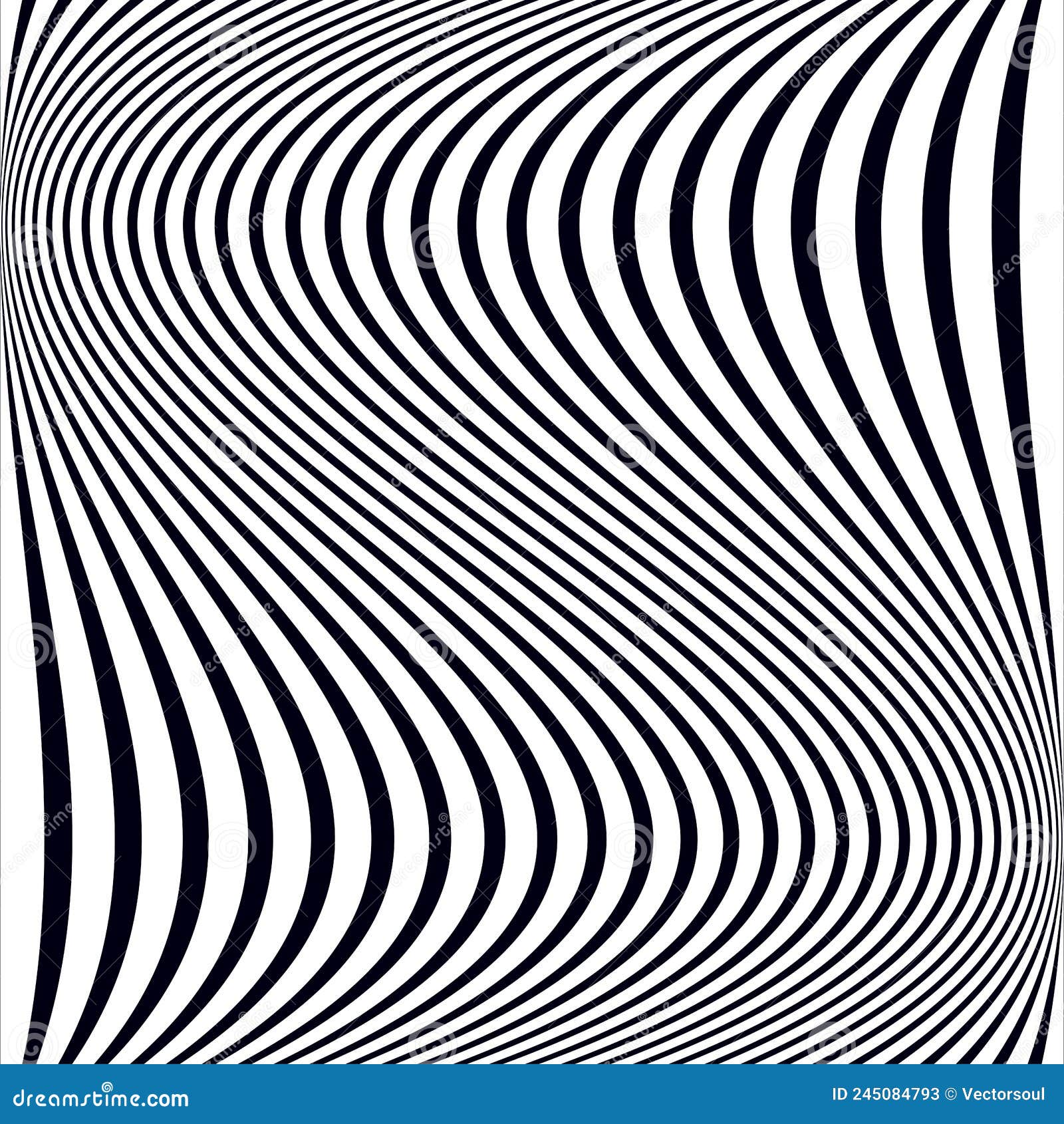 Distorted, Deformed Lines and Stripes Vector Element Stock Vector ...