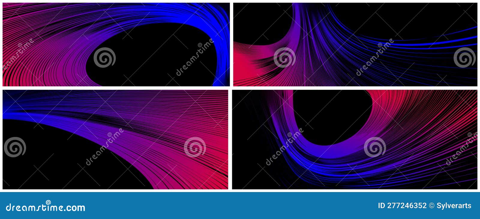 Distorted and Deformed Lines Vector Abstract Background, Curvature of ...