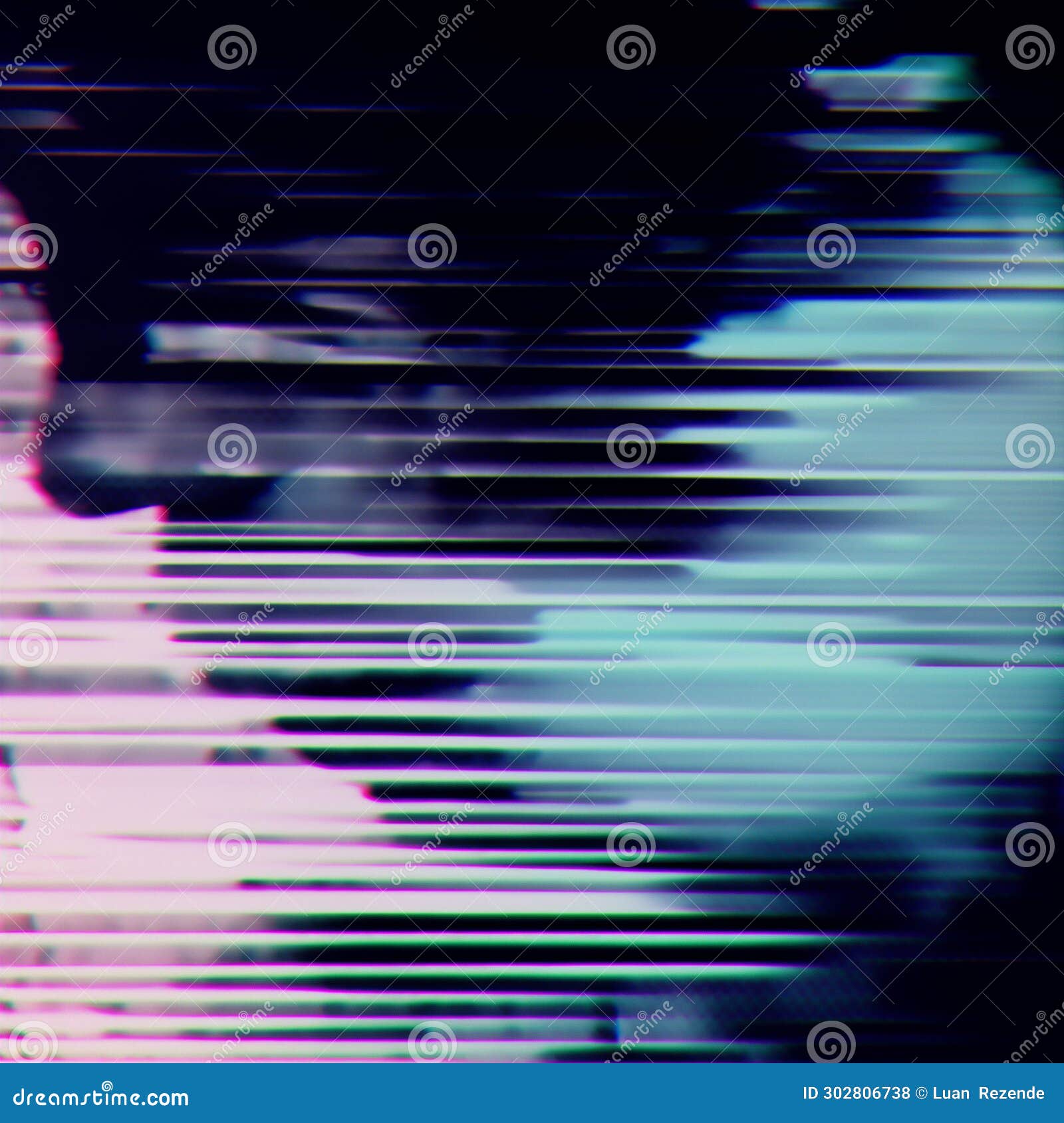 Distorted Digital Background with Signal Interference Stock ...