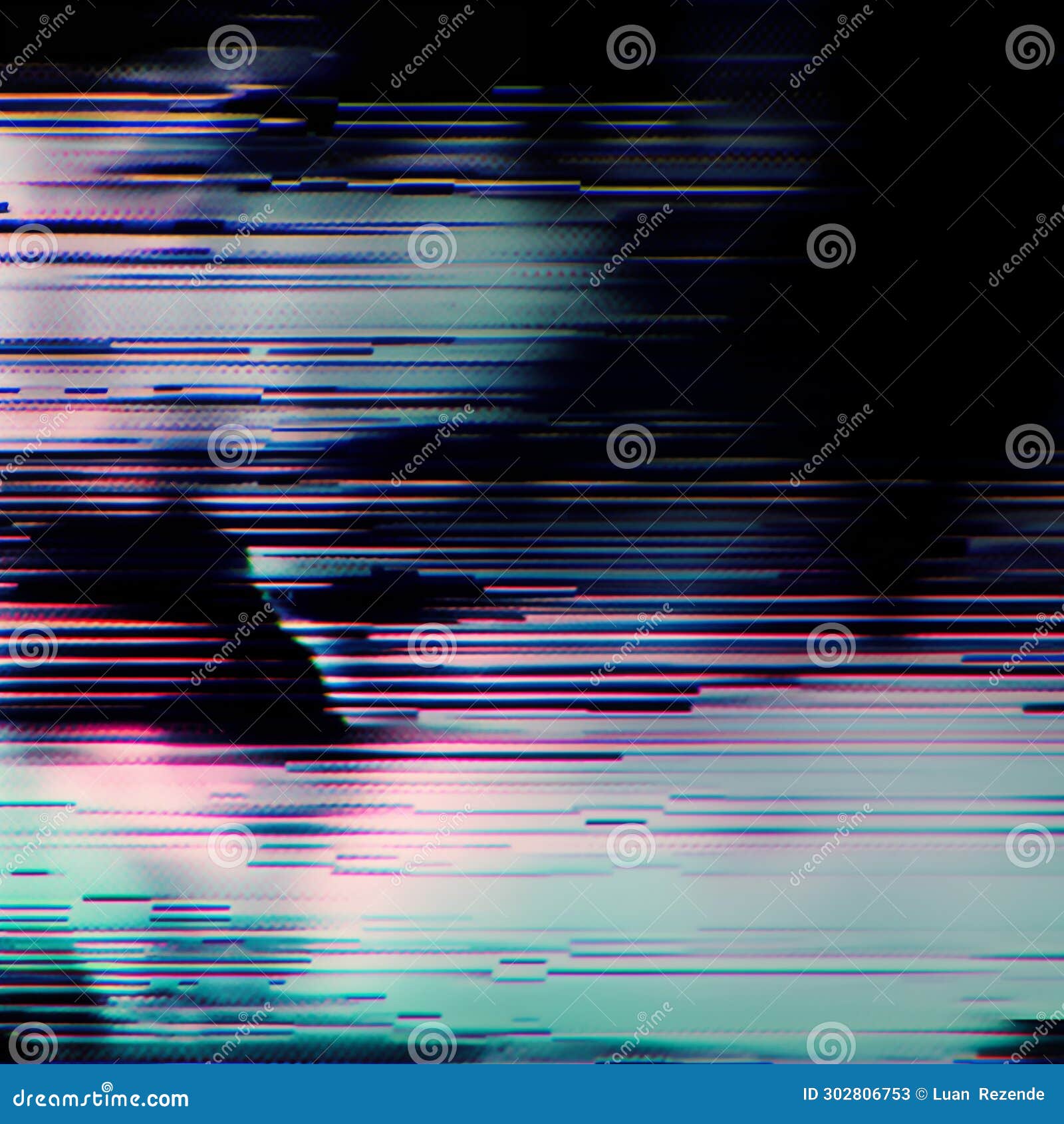Distorted Digital Background with Signal Interference Stock ...