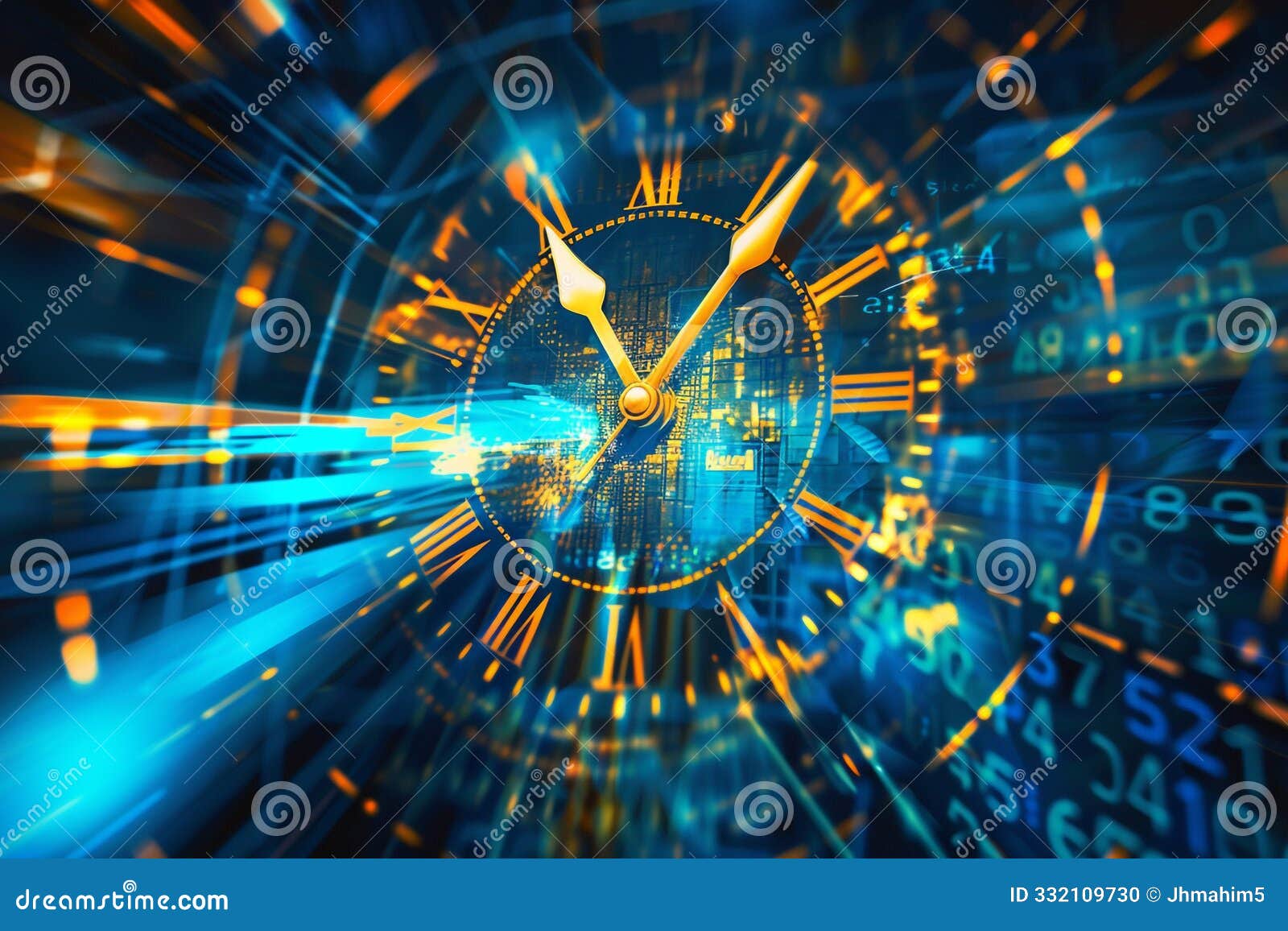 A Distorted Digital Clock Face Illustrating the Distorted Perception of ...