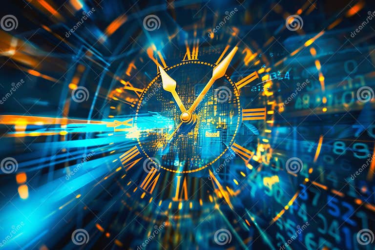 A Distorted Digital Clock Face Illustrating the Distorted Perception of ...