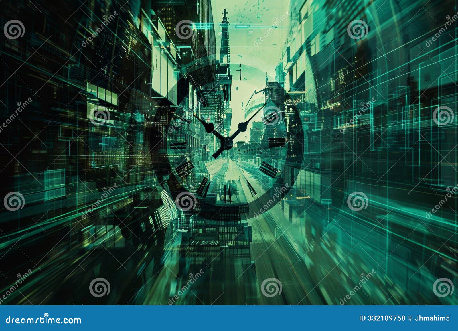 A Distorted Digital Clock Face Illustrating the Distorted Perception of ...