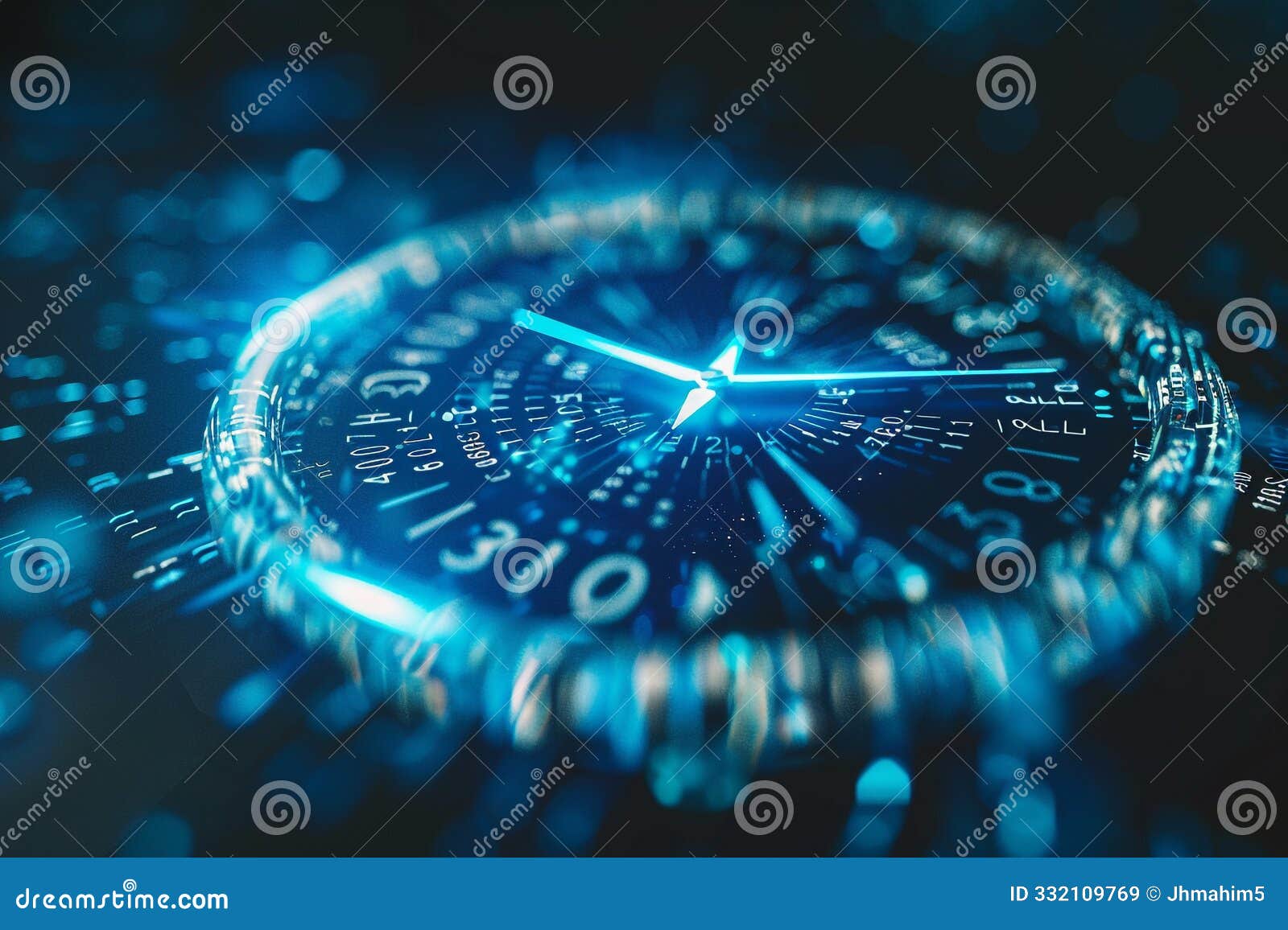 A Distorted Digital Clock Face Illustrating the Distorted Perception of ...