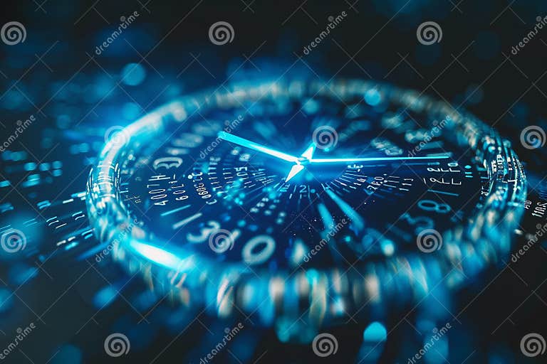 A Distorted Digital Clock Face Illustrating the Distorted Perception of ...