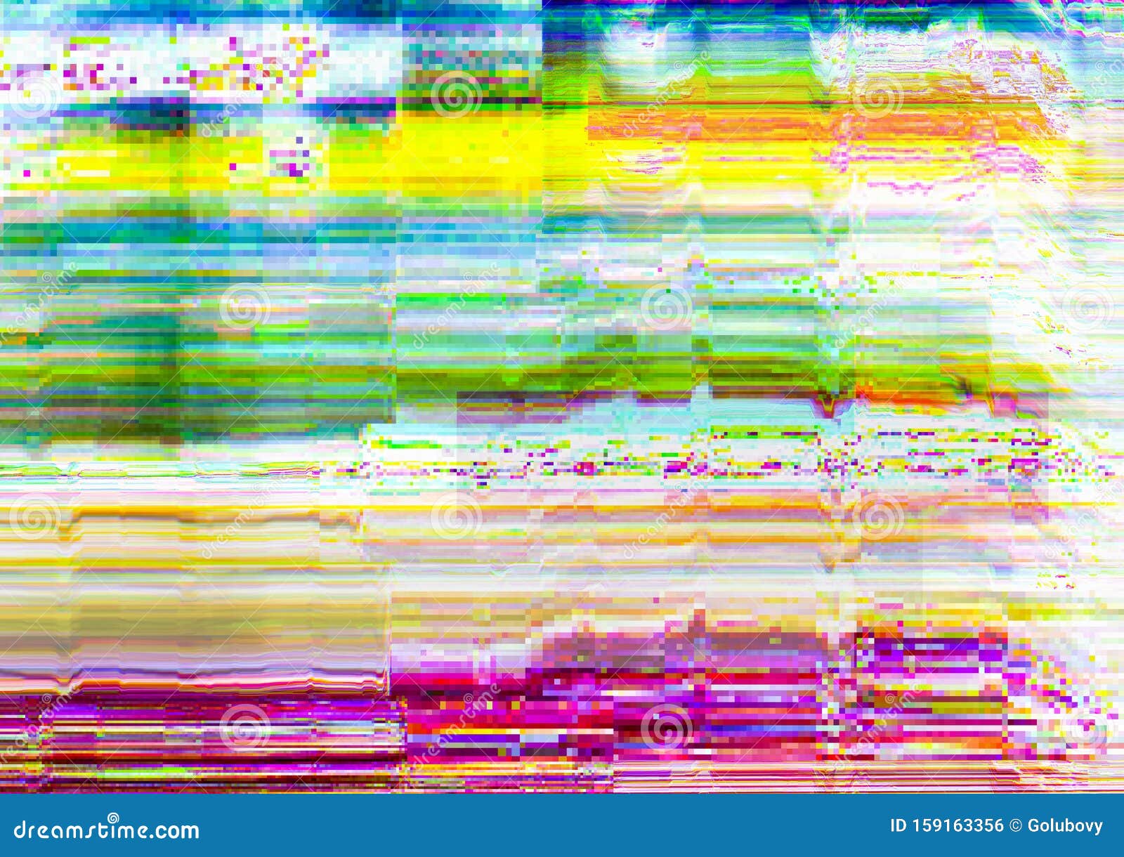 Distorted Display Glitch Error Multicolor Pixel Stock Illustration ...