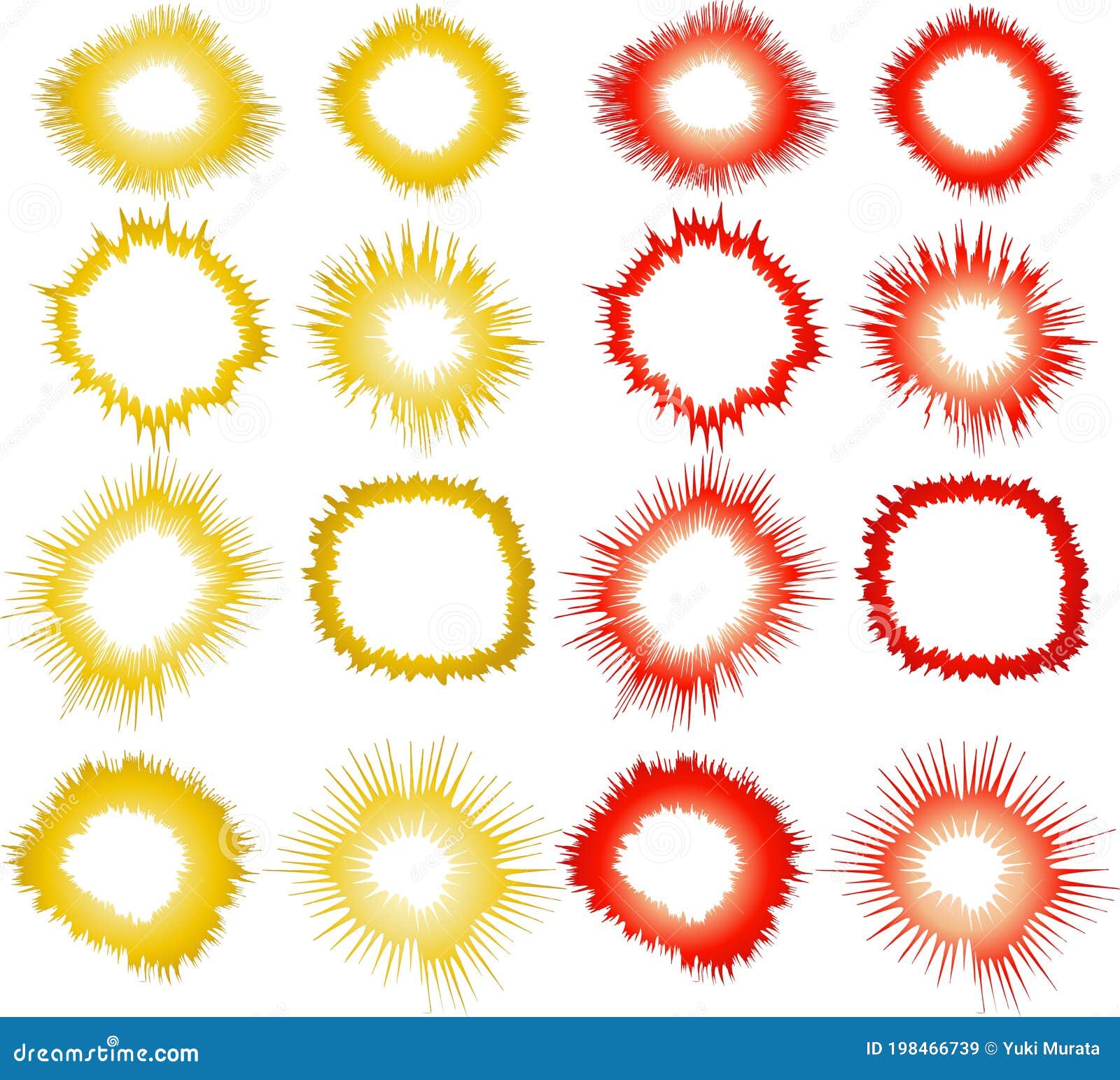 Distorted Explosion Illustration Set Stock Vector - Illustration of ...