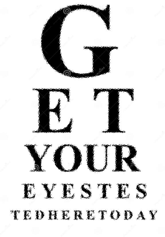 Distorted Eye test chart stock illustration. Illustration of chart ...