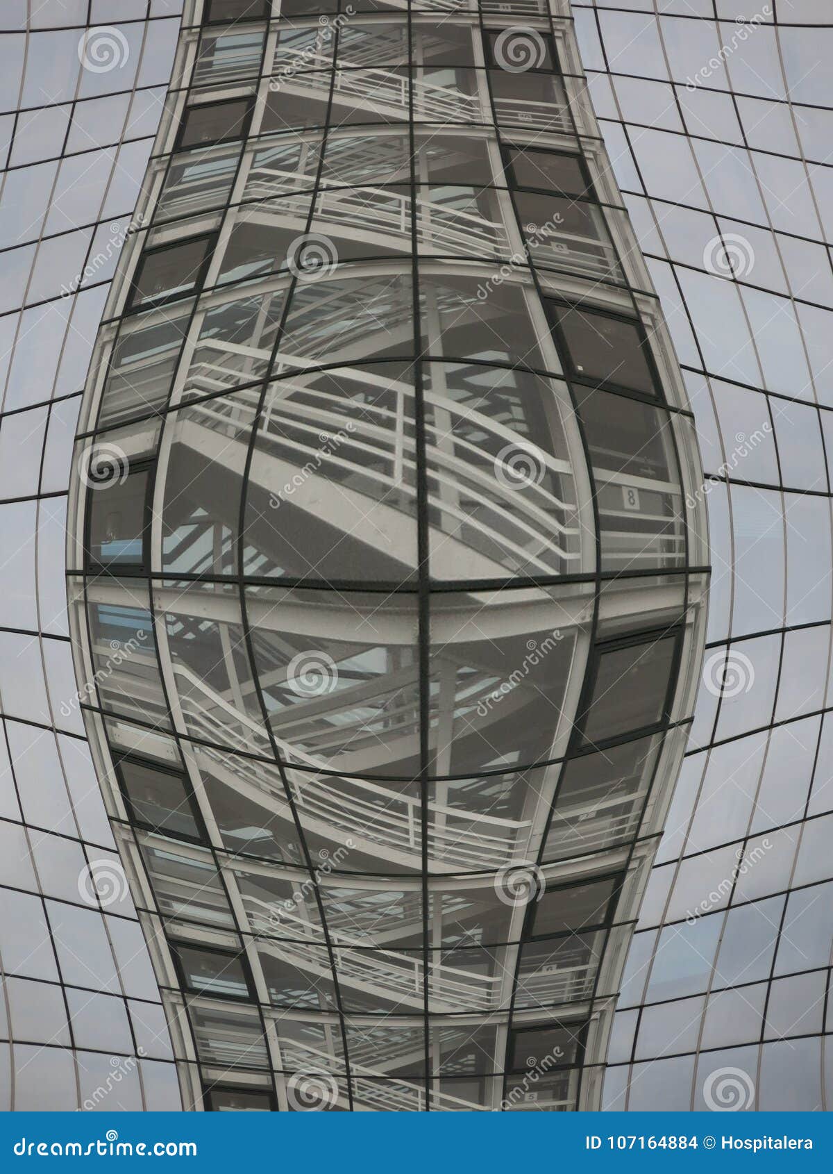 Distorted Glass Window on Building Stock Photo - Image of exterior ...