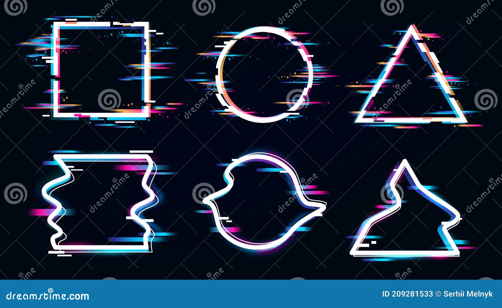 Glitch frame vector stock vector. Illustration of color - 209281533 Glitch frame vector stock vector. Illustration of color - 209281533