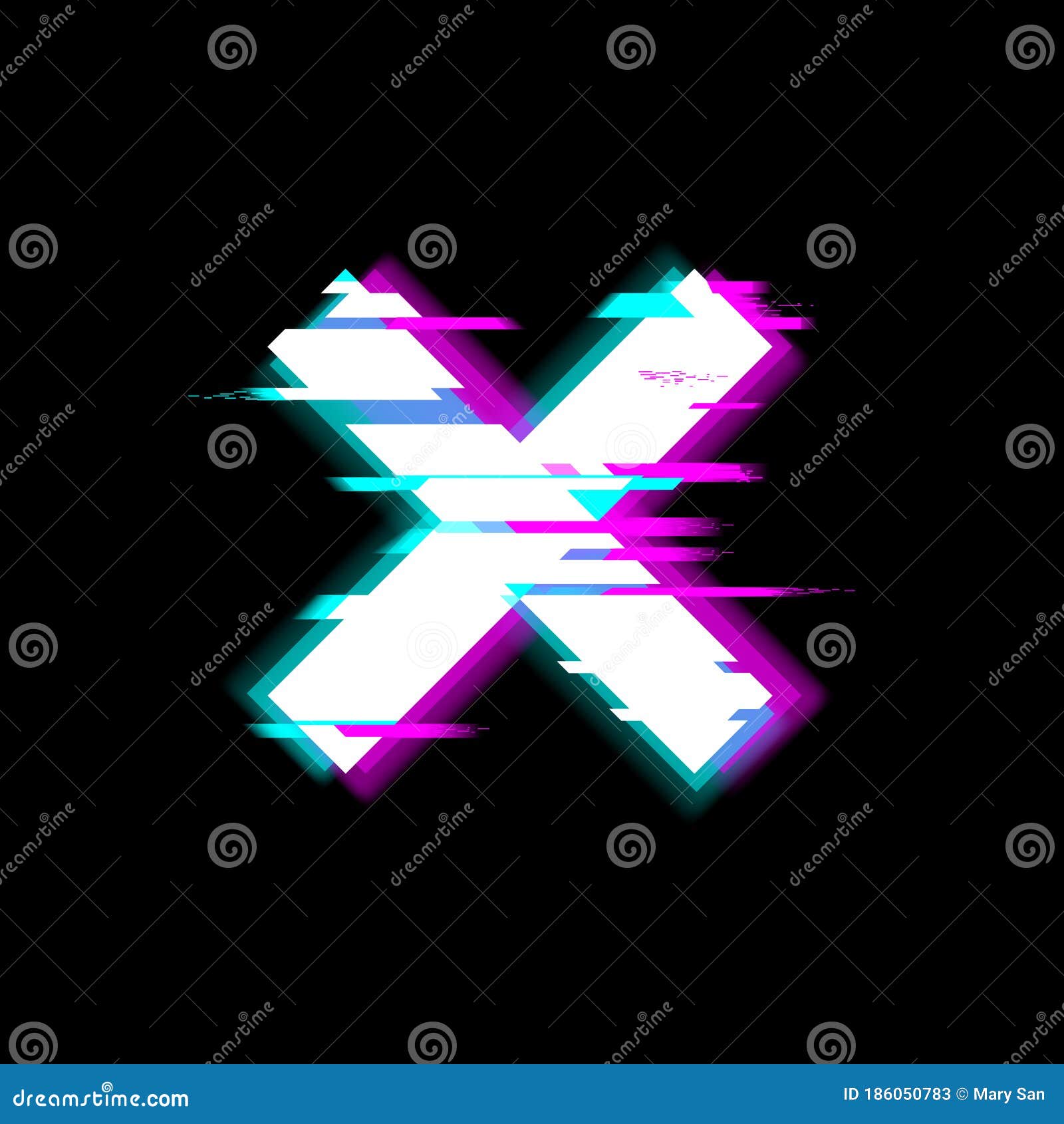Distorted Glitch Style Warning and Error Symbol - Exclamation Point in ...