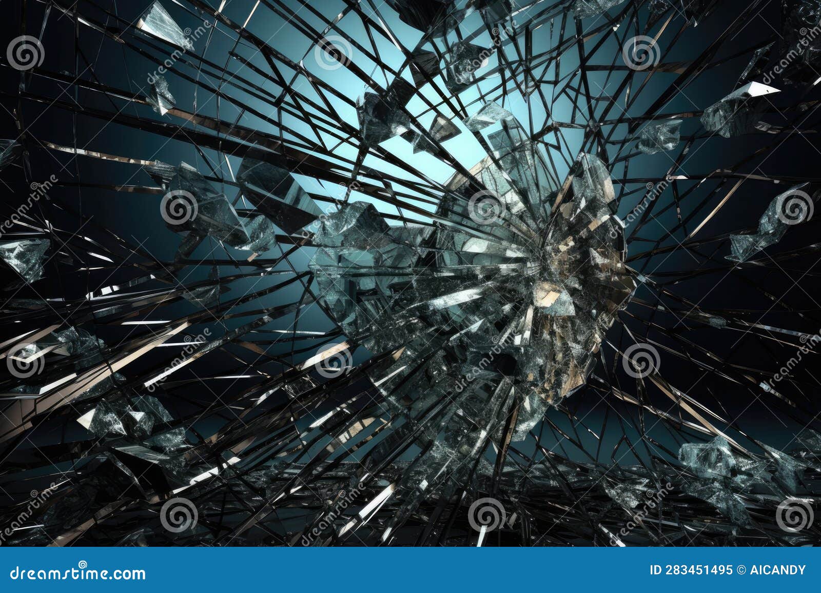 Distorted Grid with a Shattered Glass Effect Stock Illustration ...