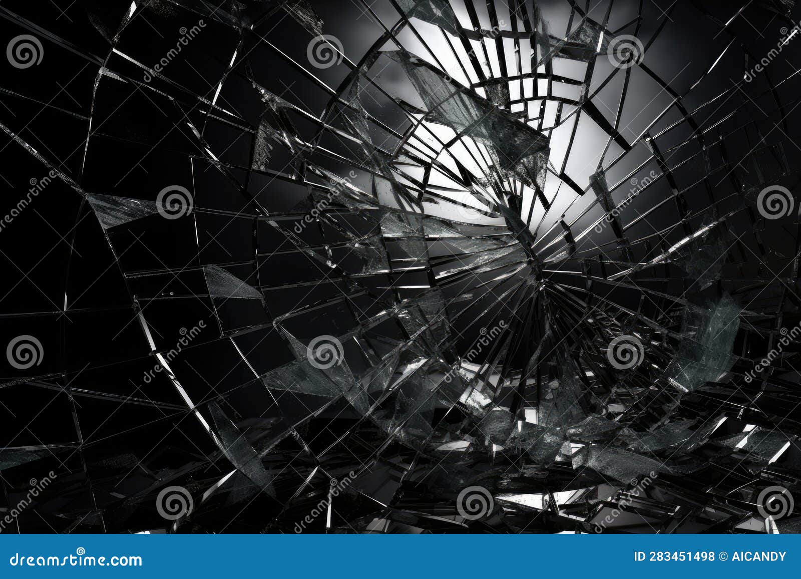 Distorted Grid with a Shattered Glass Effect Stock Illustration ...