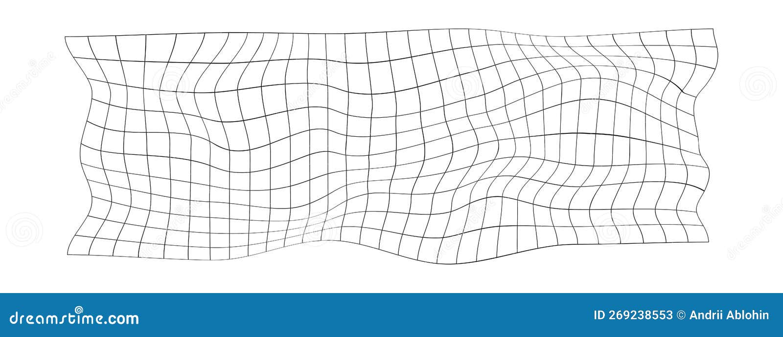 Distorted Grid Texture. Mesh Warp. Net Surface with Deformation Effect ...