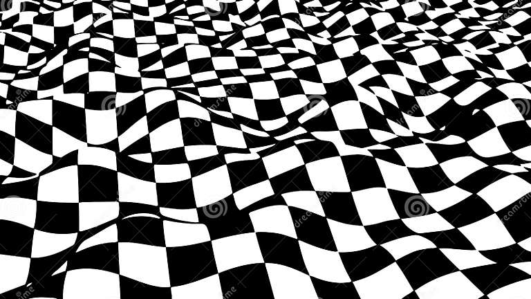 Distorted Grid. Wave is a Distortion Effect. Optical Illusion Stock ...