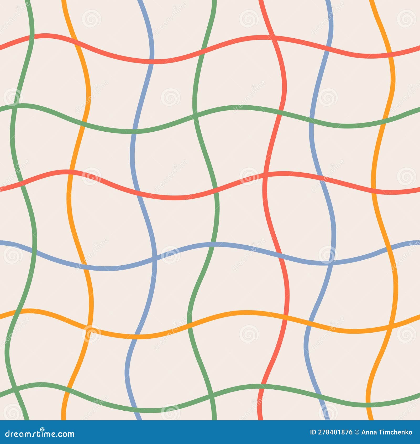 Distorted Groovy Multicolor Chessboard Seamless Pattern. Retro Style ...