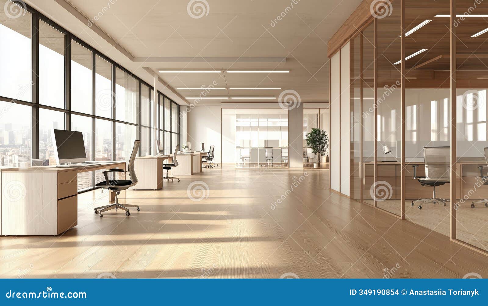 Distorted Interior Office Space Stock Photo - Image of abstract ...