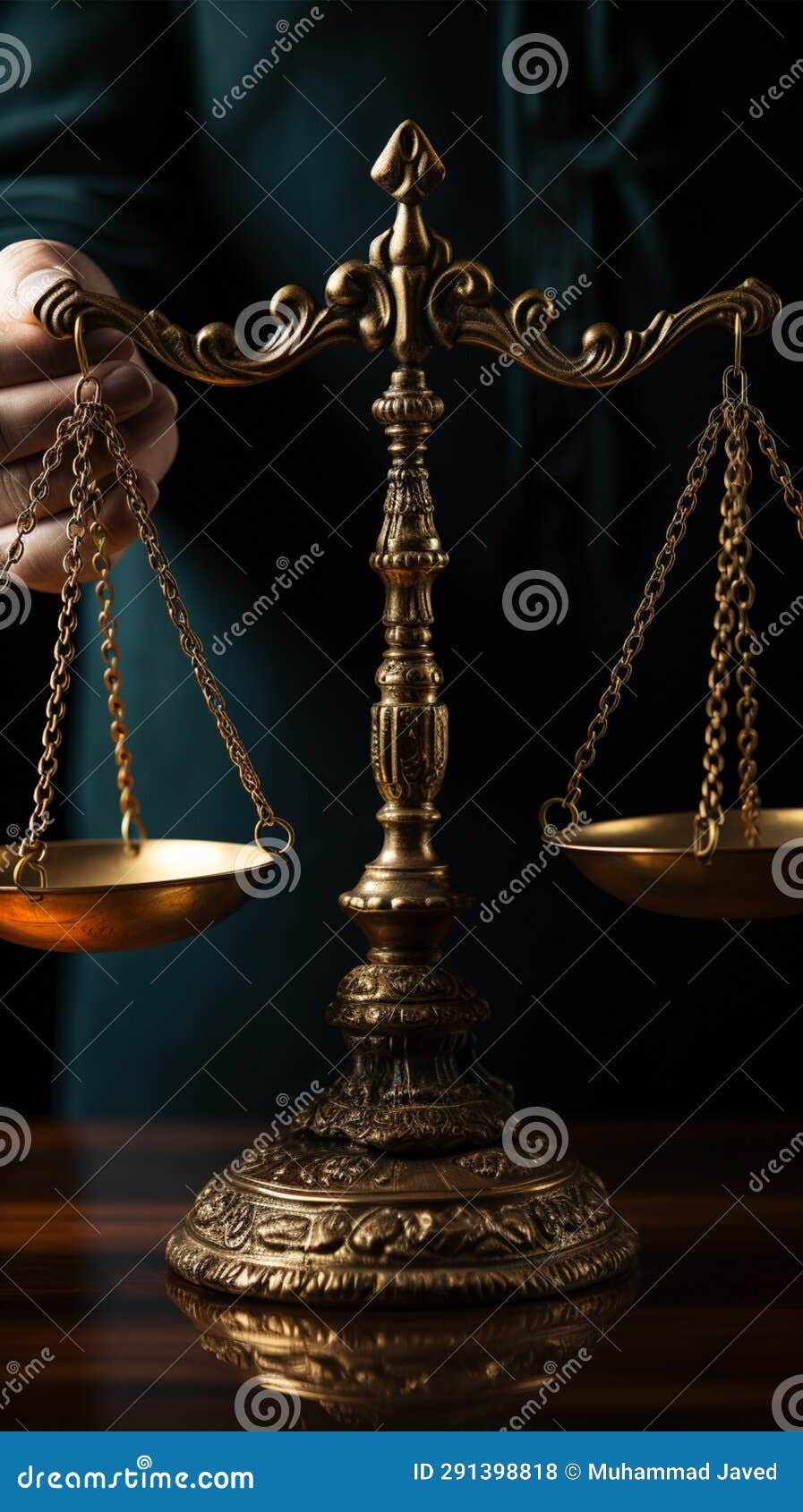 Distorted Justice Hand Tilts Scales, Symbolizing Illegal Interference ...
