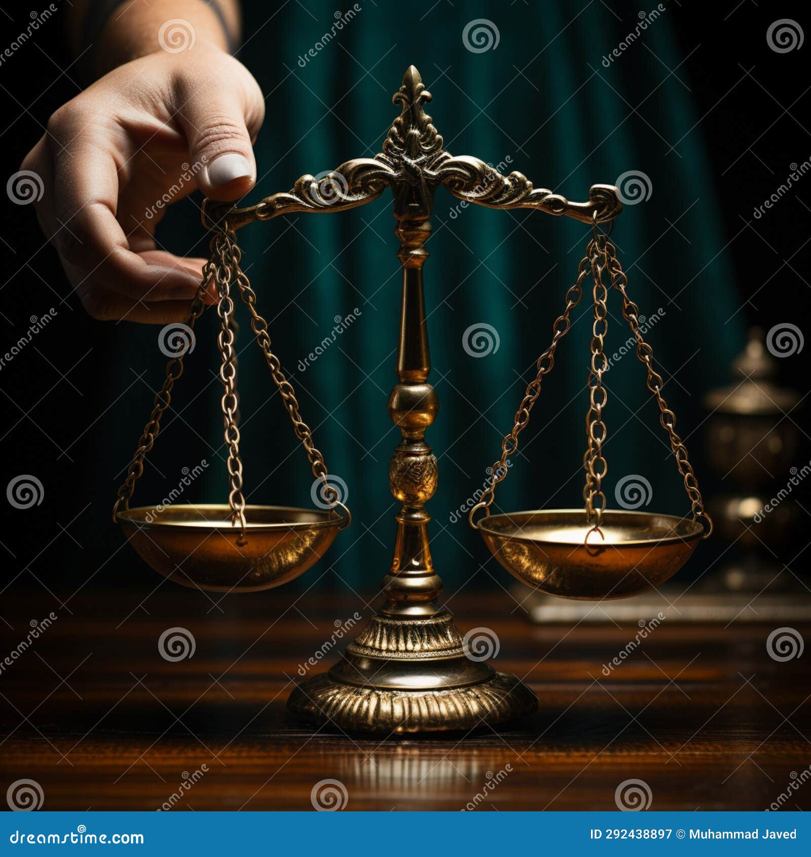 Distorted Justice Hand Tilts Scales, Symbolizing Illegal Interference ...