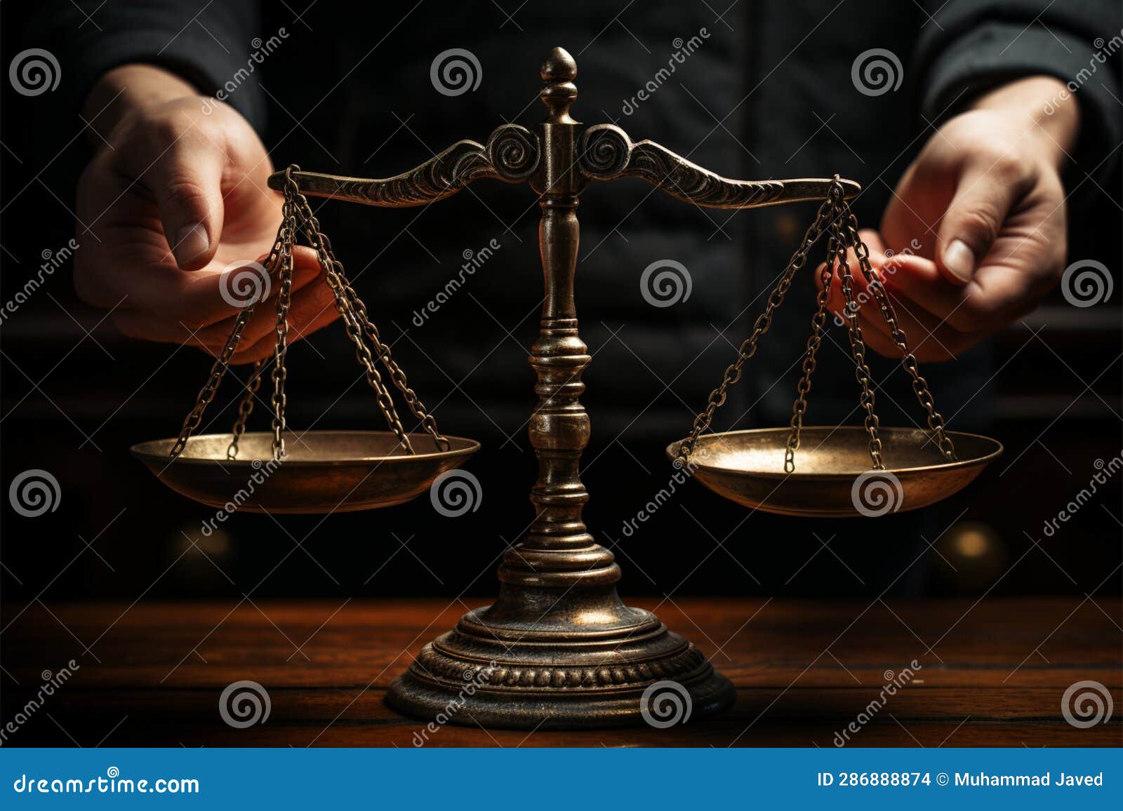 Distorted Justice Hand Tilts Scales, Symbolizing Illegal Interference ...