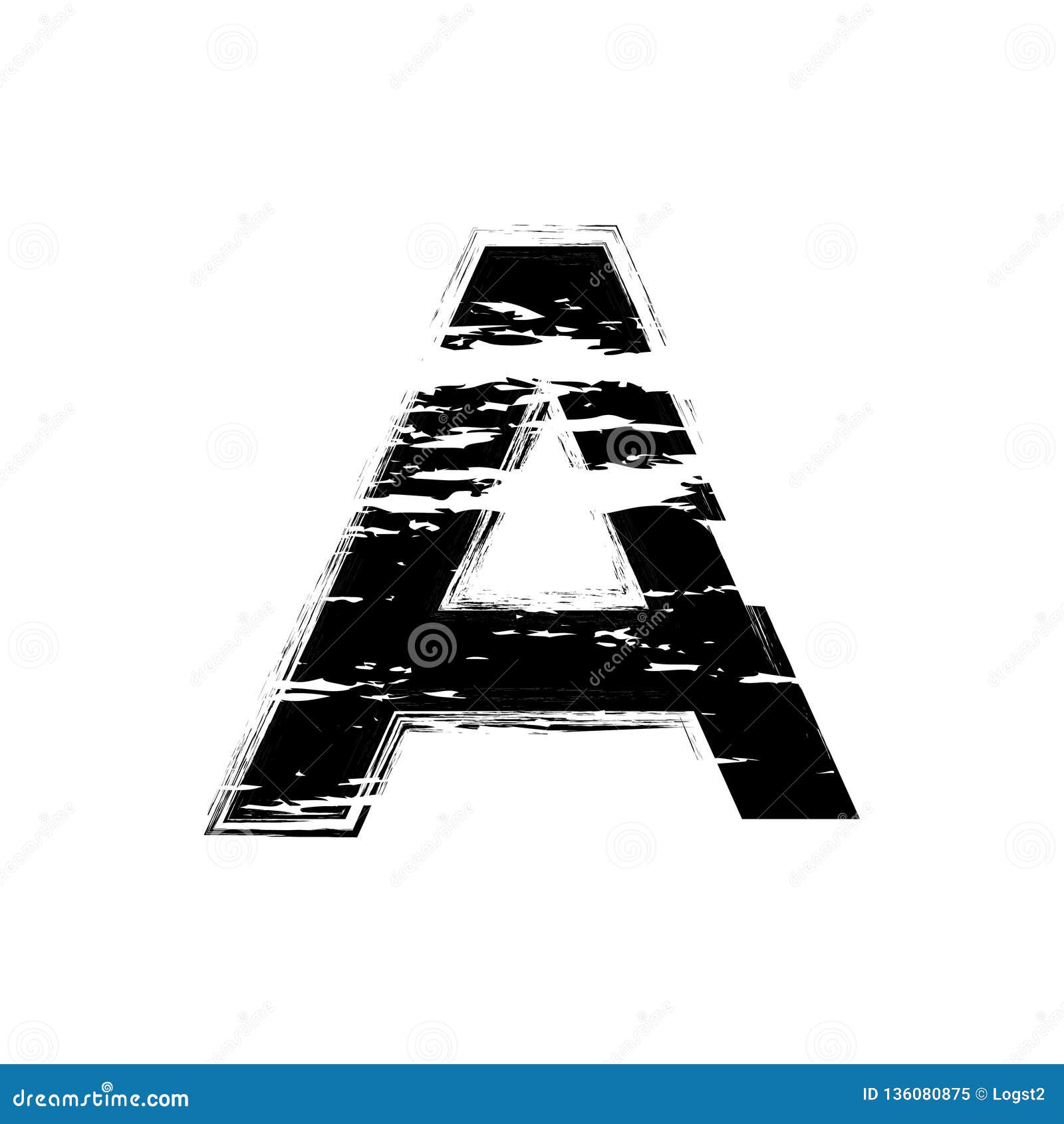 80s Style VHS Glitch Font Vector Illustration | CartoonDealer.com #90564080