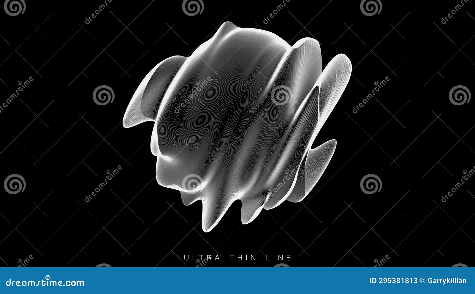 Distorted Line Spheres. Vector Thin Line Glitch Geometry Stock ...