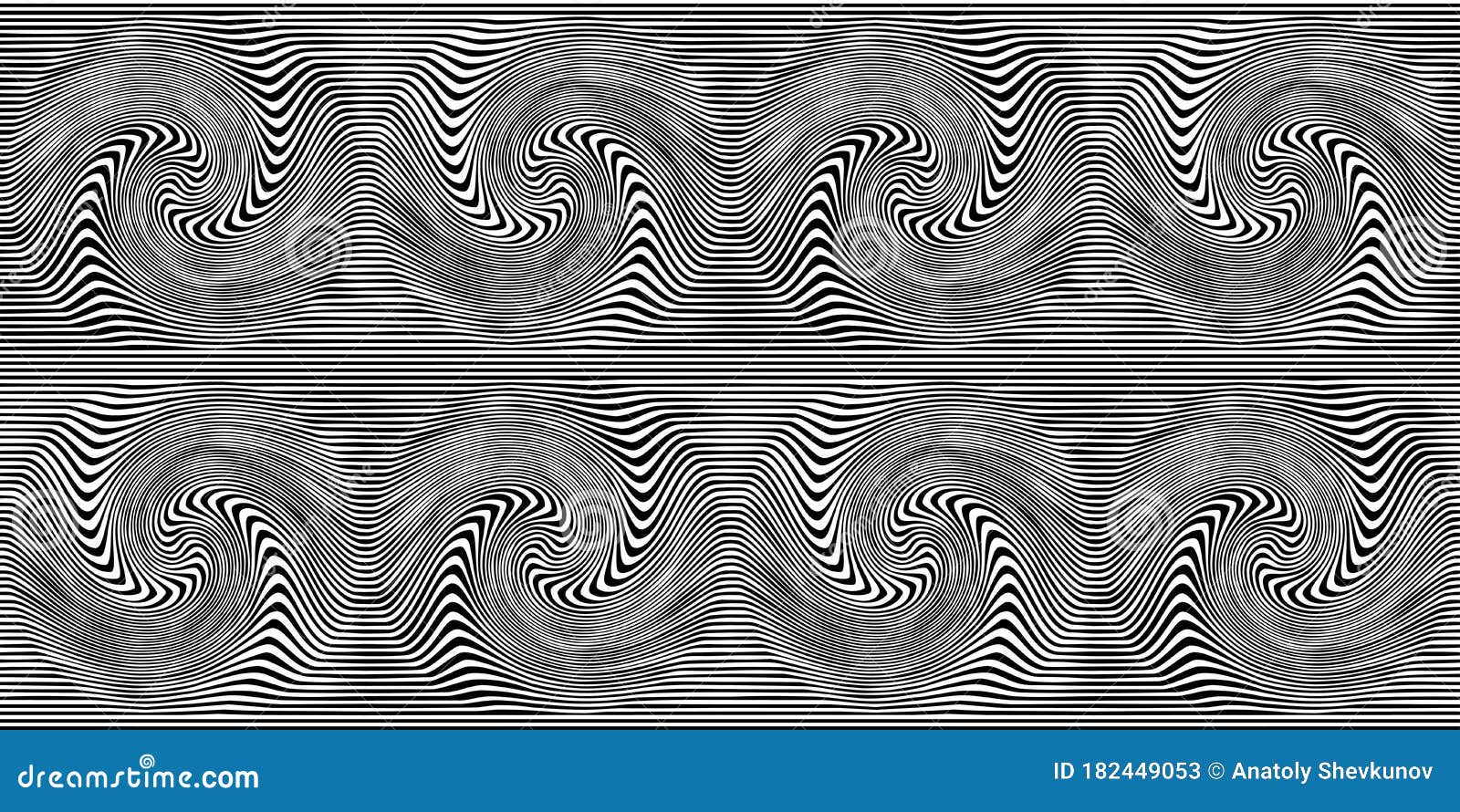 Distorted Lines. Wave Is A Distortion Effect. Optical Illusion. Lines ...